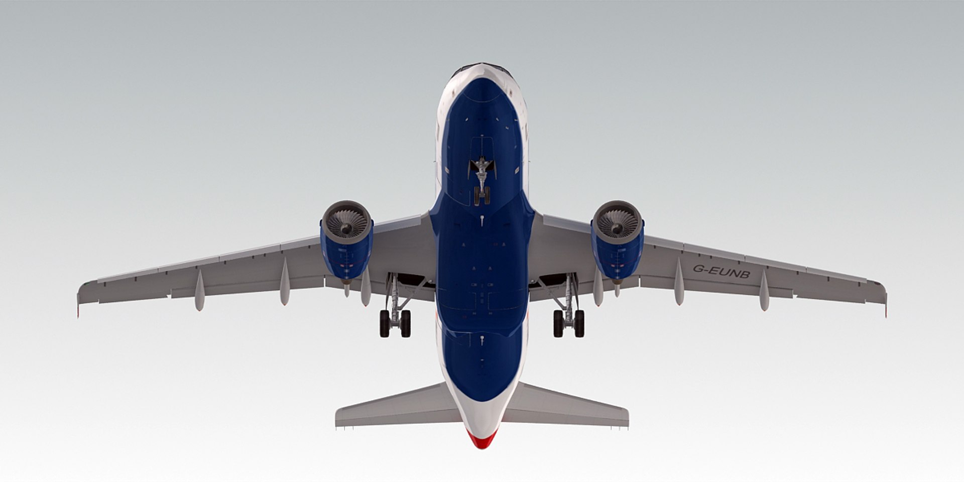 A318-100 Plane British Airways 3d Model