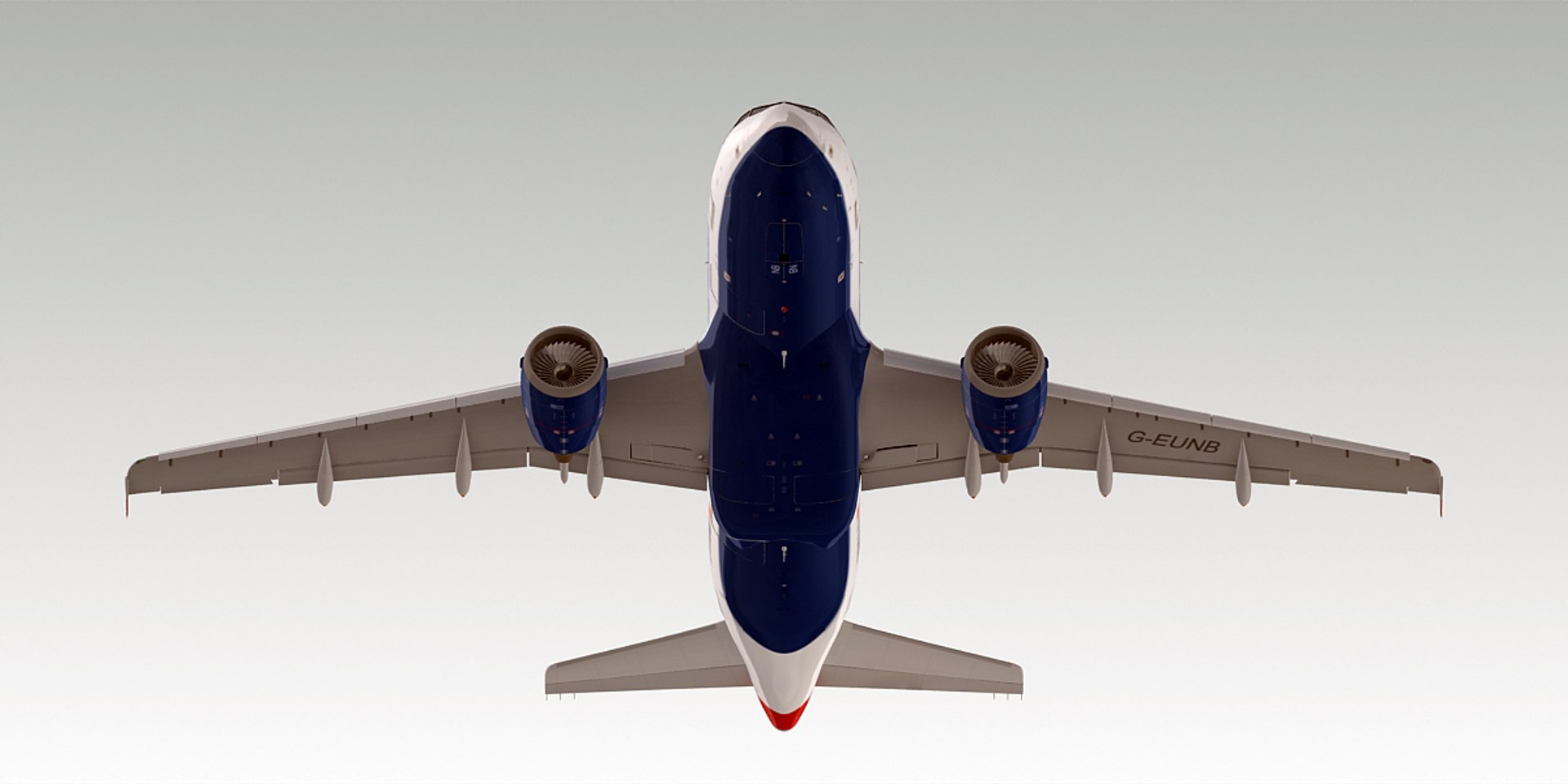 A318-100 Plane British Airways 3d Model