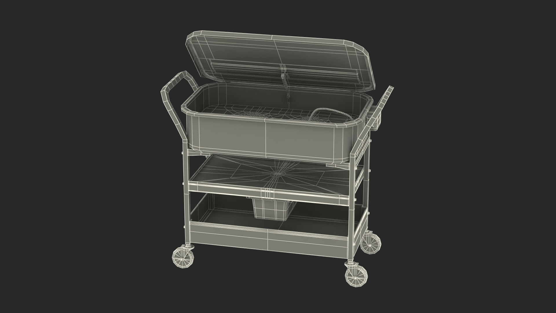 3D Mobile Parts Washer Cart Model - TurboSquid 1684636