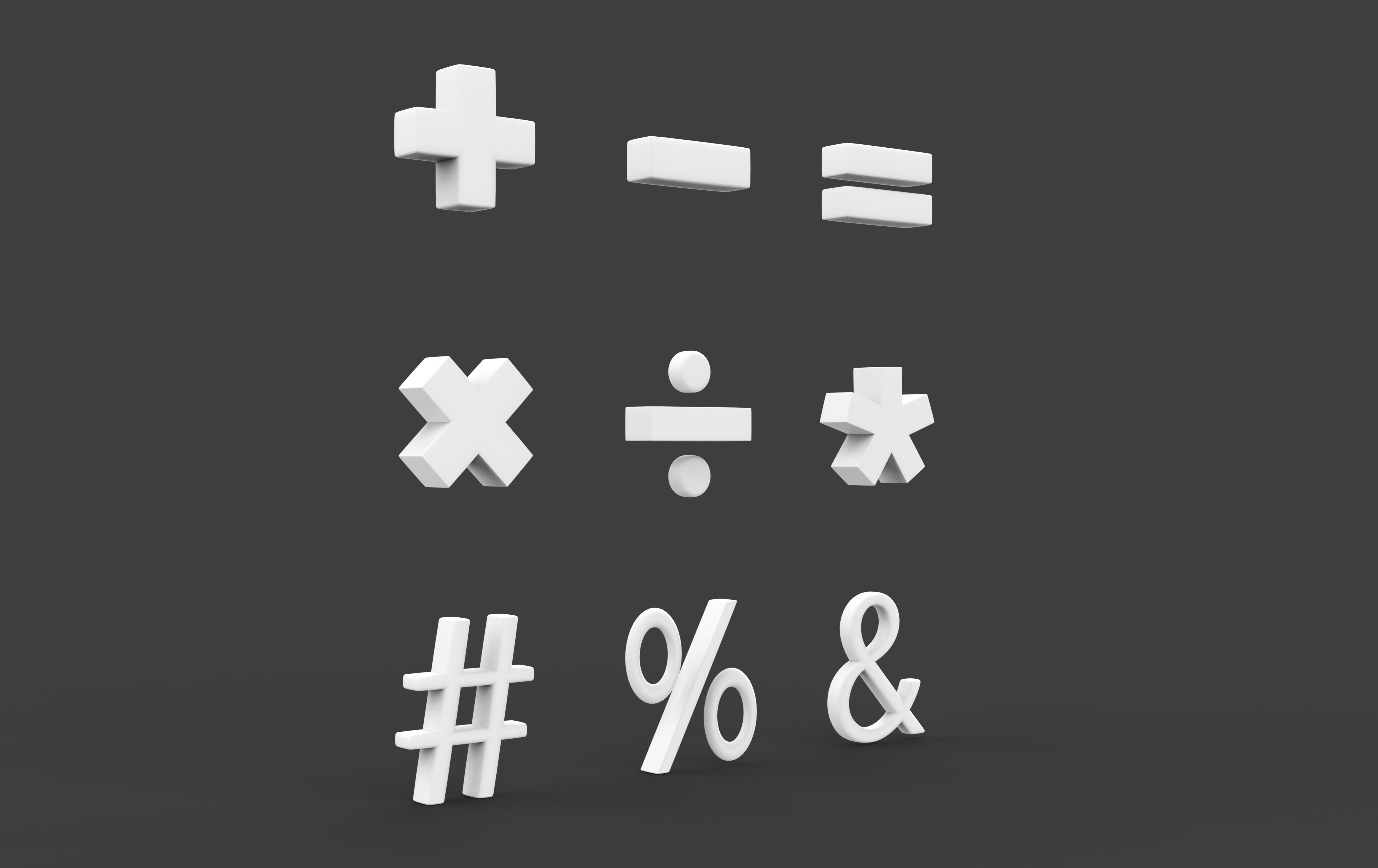 modelo 3d Modelo 3D de símbolos matemáticos - TurboSquid 2344978
