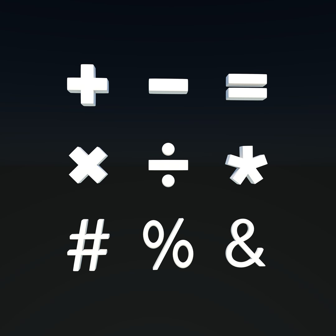 Mathematical Symbols 3D Model 3D Model - TurboSquid 2344978
