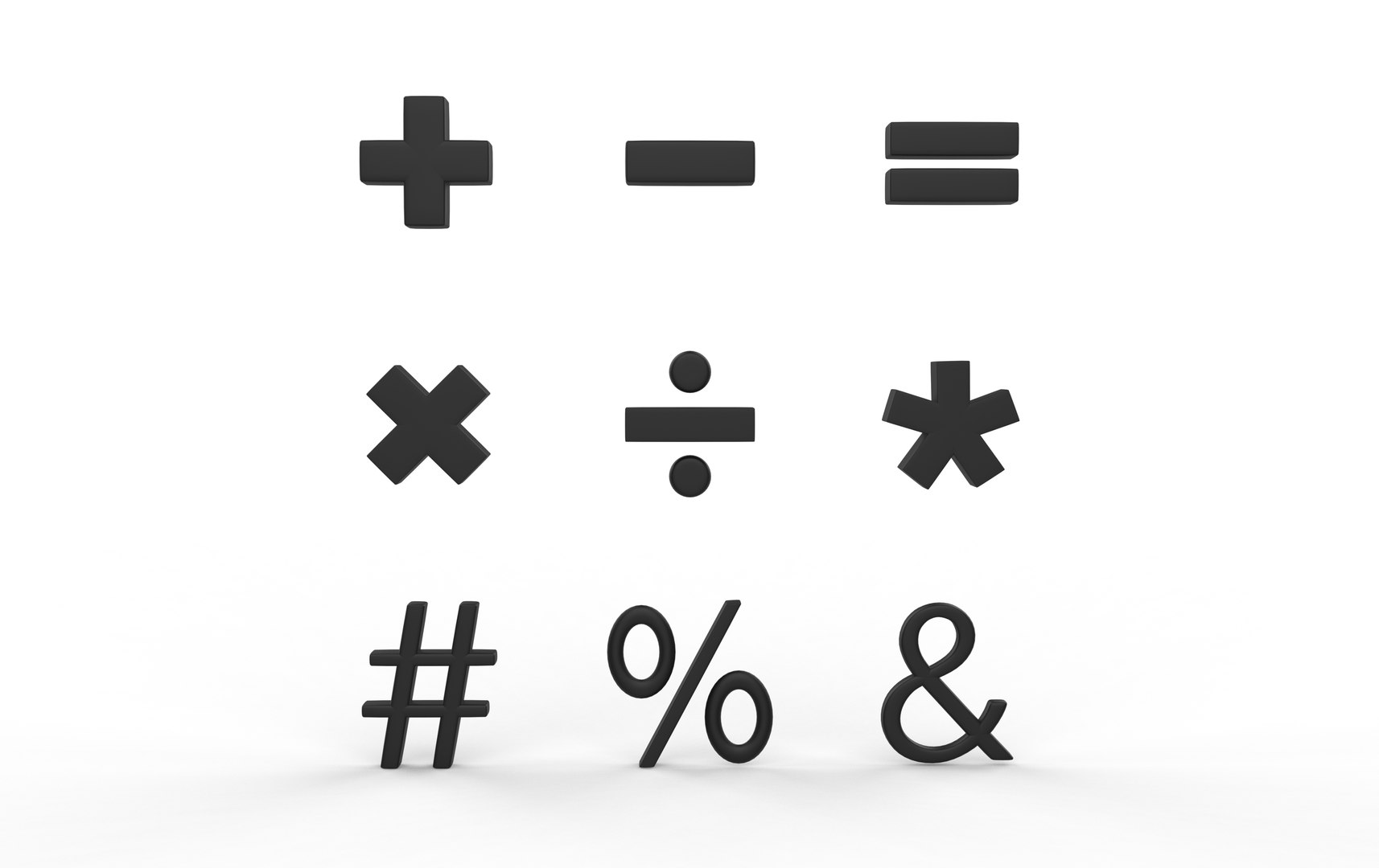 Mathematical Symbols 3D Model 3D Model - TurboSquid 2344978