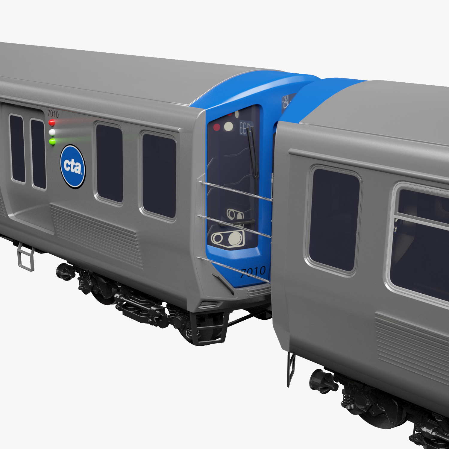 Chicago CTA train 7000 series 3D Model3Dモデル - TurboSquid 1461540