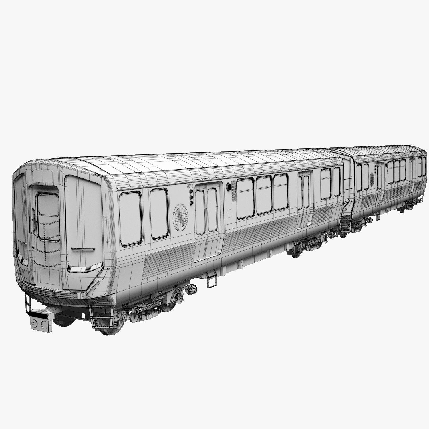 Chicago CTA train 7000 series 3D Model3Dモデル - TurboSquid 1461540