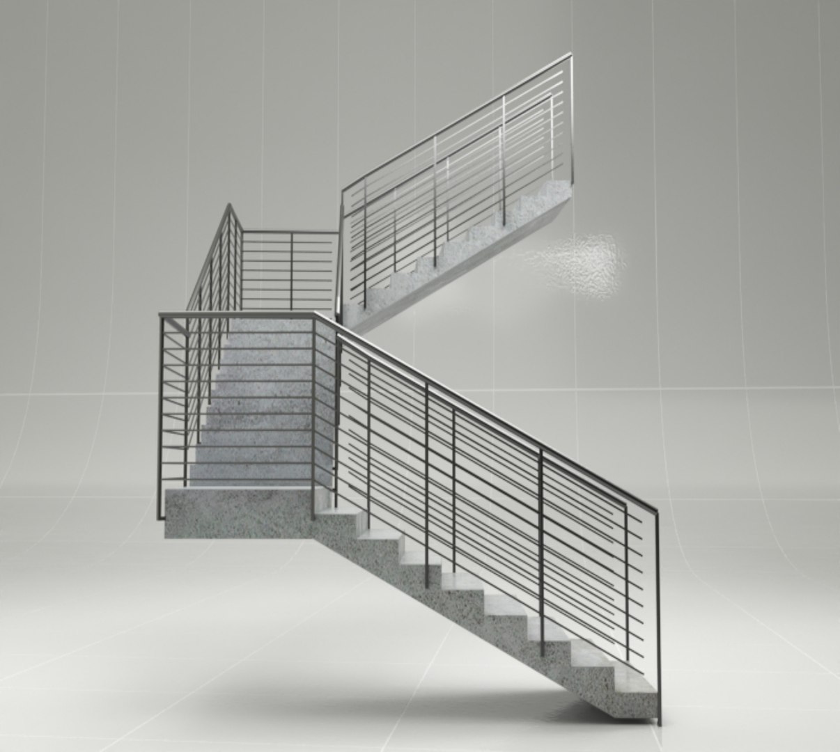 3D Stair Model - TurboSquid 1723403