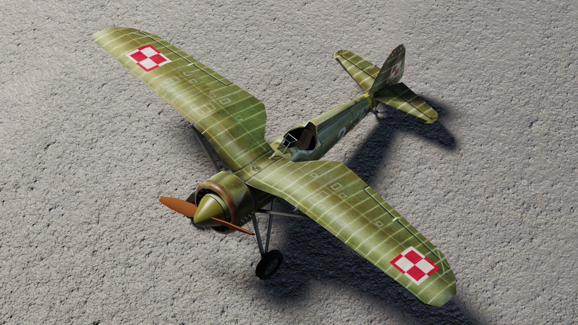 PZL P11 Lowpoly WW2 Fighter Model - TurboSquid 1881931