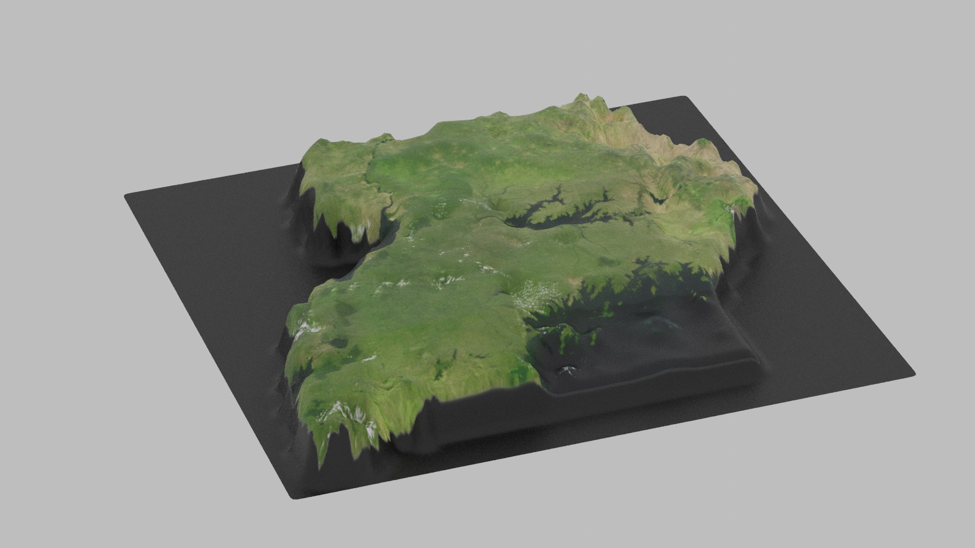 3D Uganda Map Country - TurboSquid 2076389