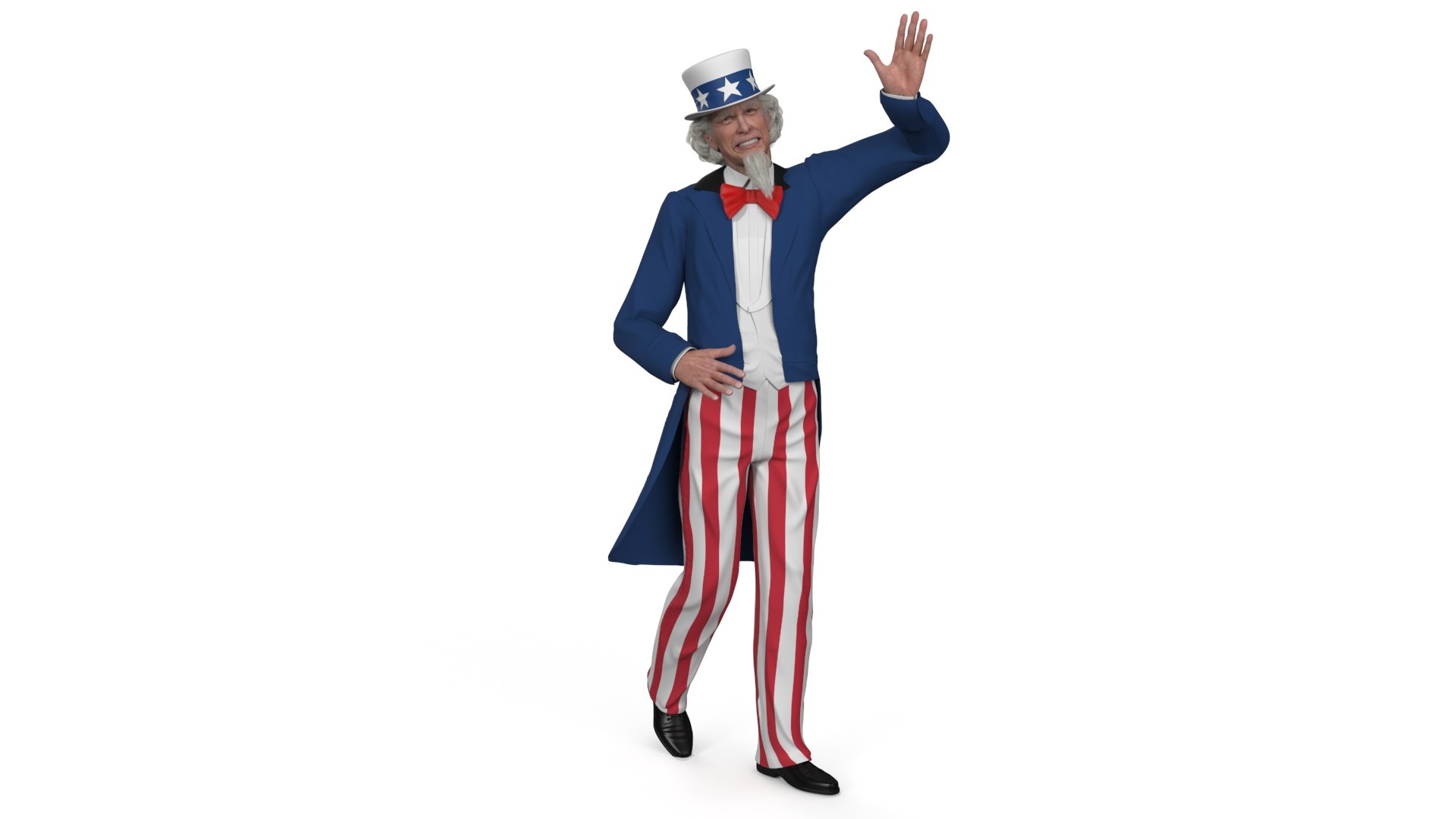 3D Uncle Sam Character Rigged Model - TurboSquid 2413719