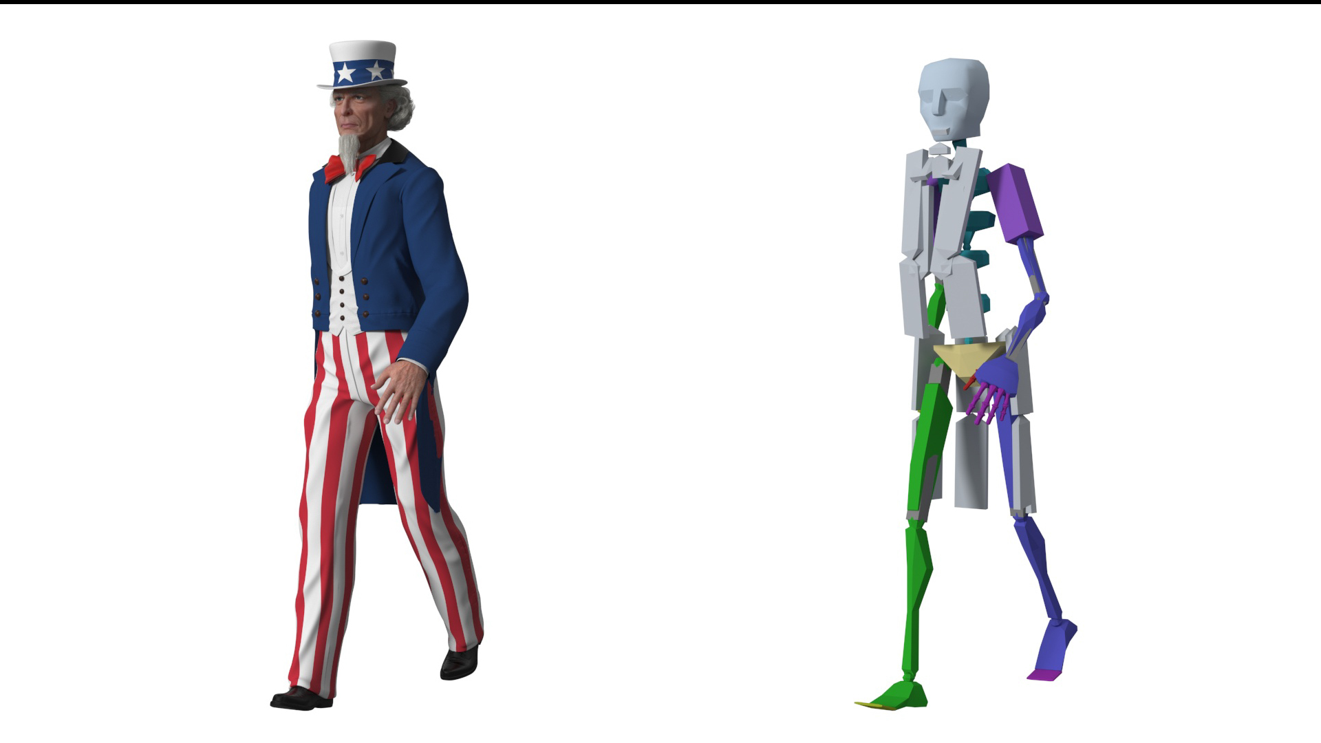 3D Uncle Sam Character Rigged Model - TurboSquid 2413719