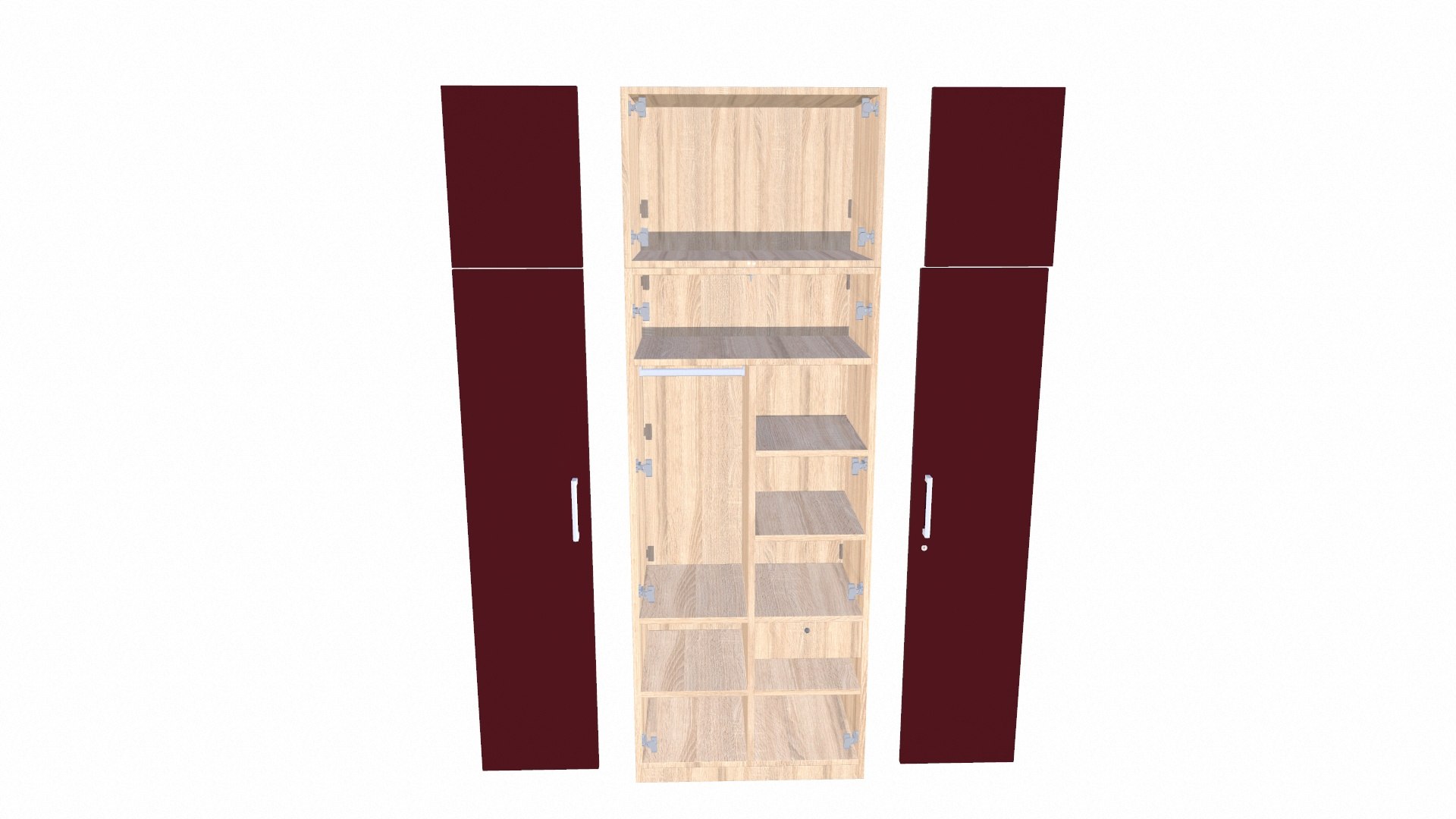 Wardrobe Door 900 W Wardrobe With Drawer Model - TurboSquid 2394548