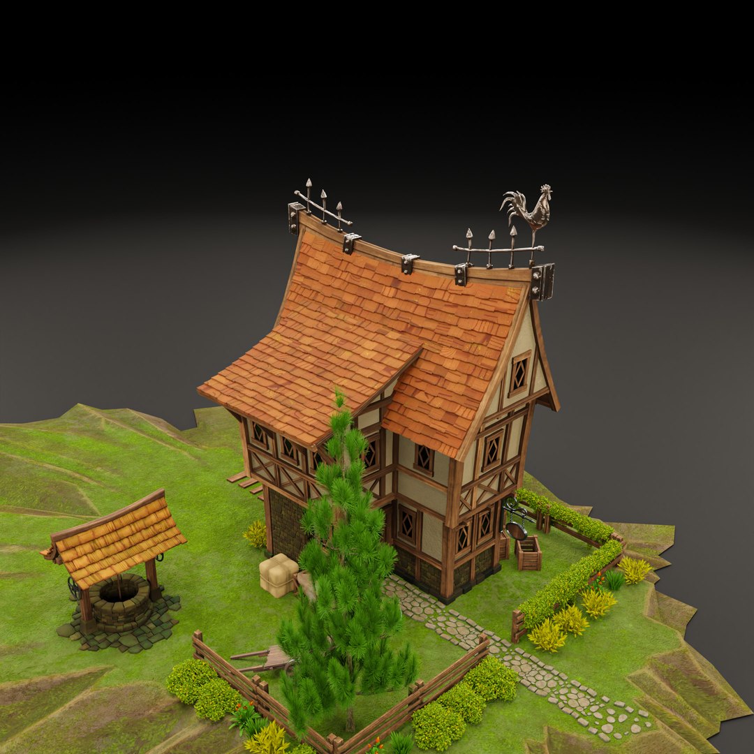 STYLIZED MEDIEVAL BUILDING 01 3D model - TurboSquid 2145371