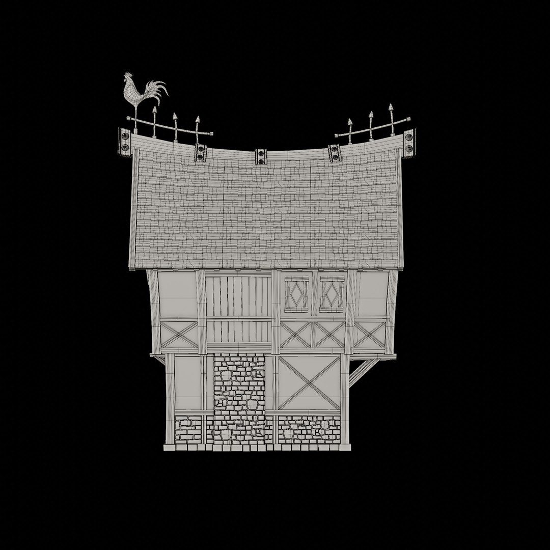 STYLIZED MEDIEVAL BUILDING 01 3D model - TurboSquid 2145371
