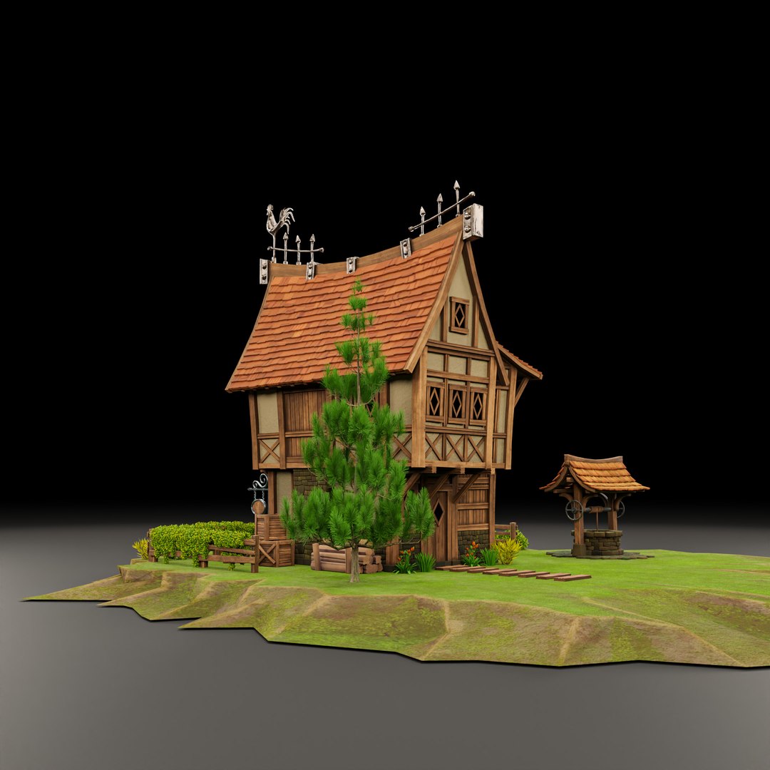 STYLIZED MEDIEVAL BUILDING 01 3D model - TurboSquid 2145371