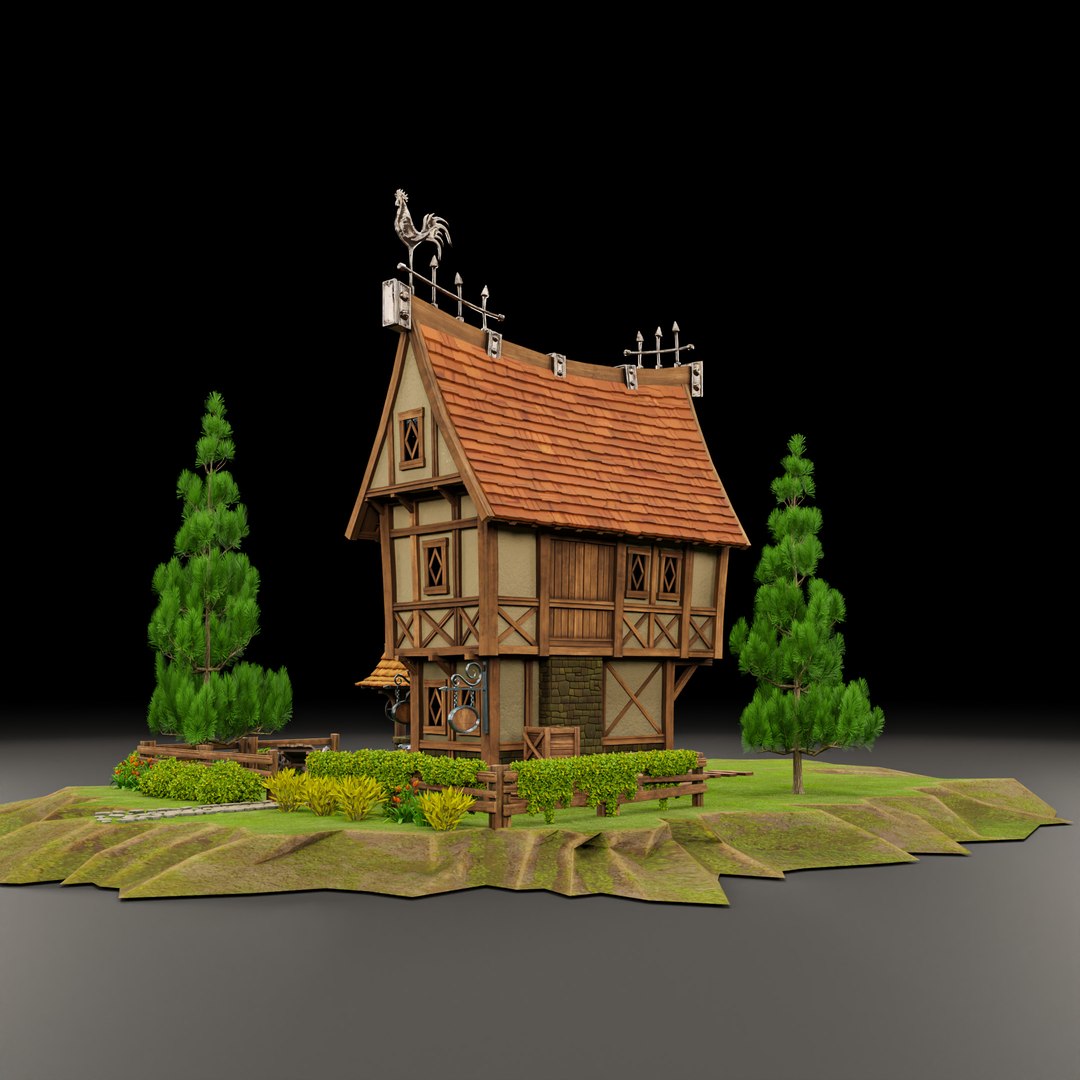 STYLIZED MEDIEVAL BUILDING 01 3D model - TurboSquid 2145371
