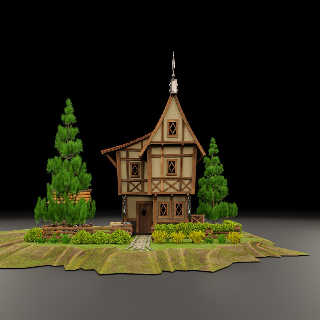 STYLIZED MEDIEVAL BUILDING 01 3D Model - TurboSquid 2145371