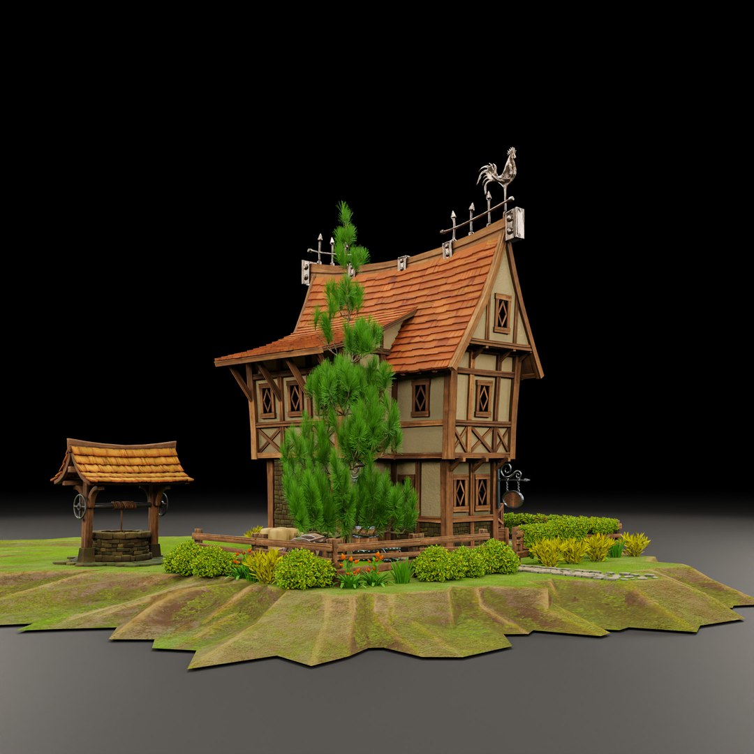 STYLIZED MEDIEVAL BUILDING 01 3D model - TurboSquid 2145371