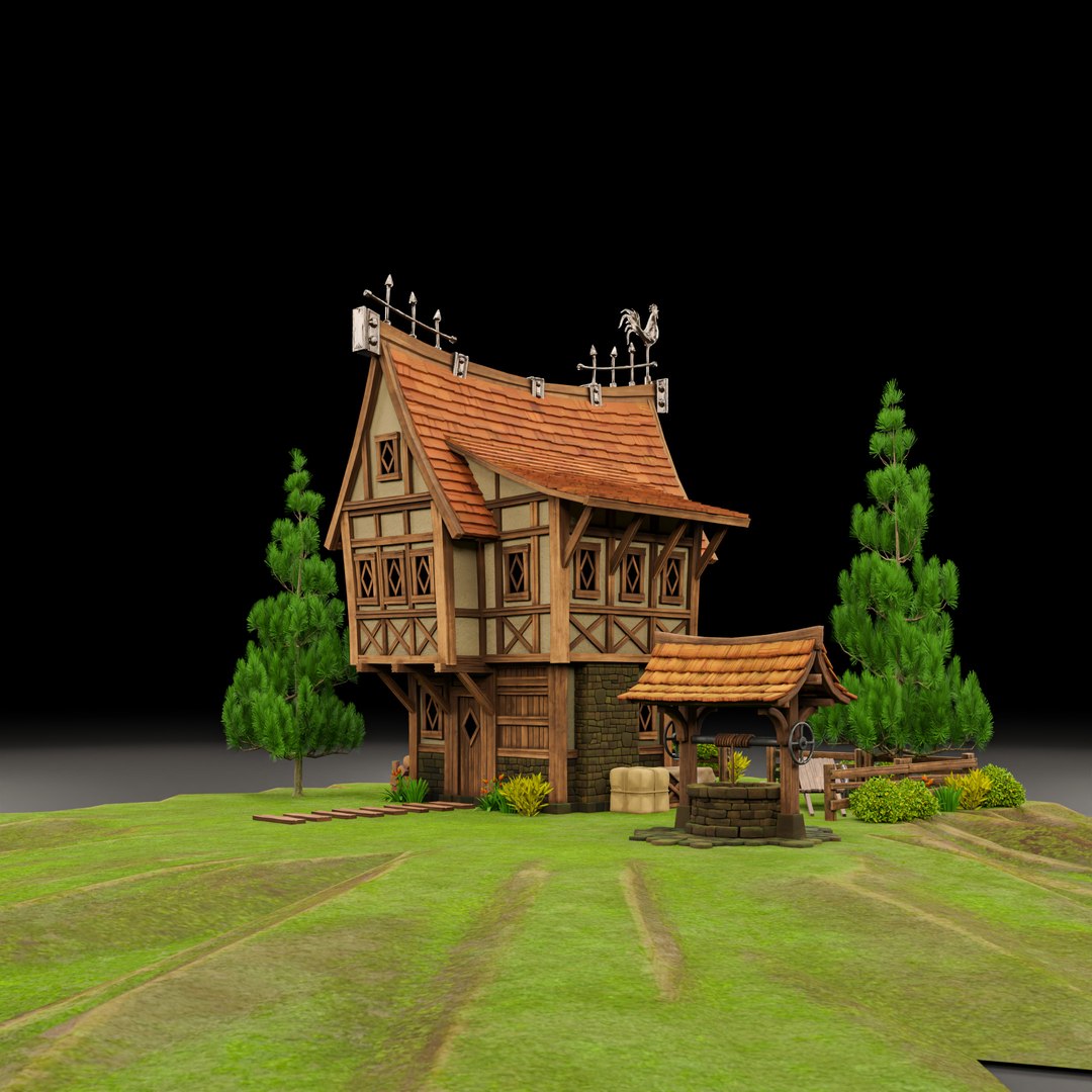 STYLIZED MEDIEVAL BUILDING 01 3D model - TurboSquid 2145371