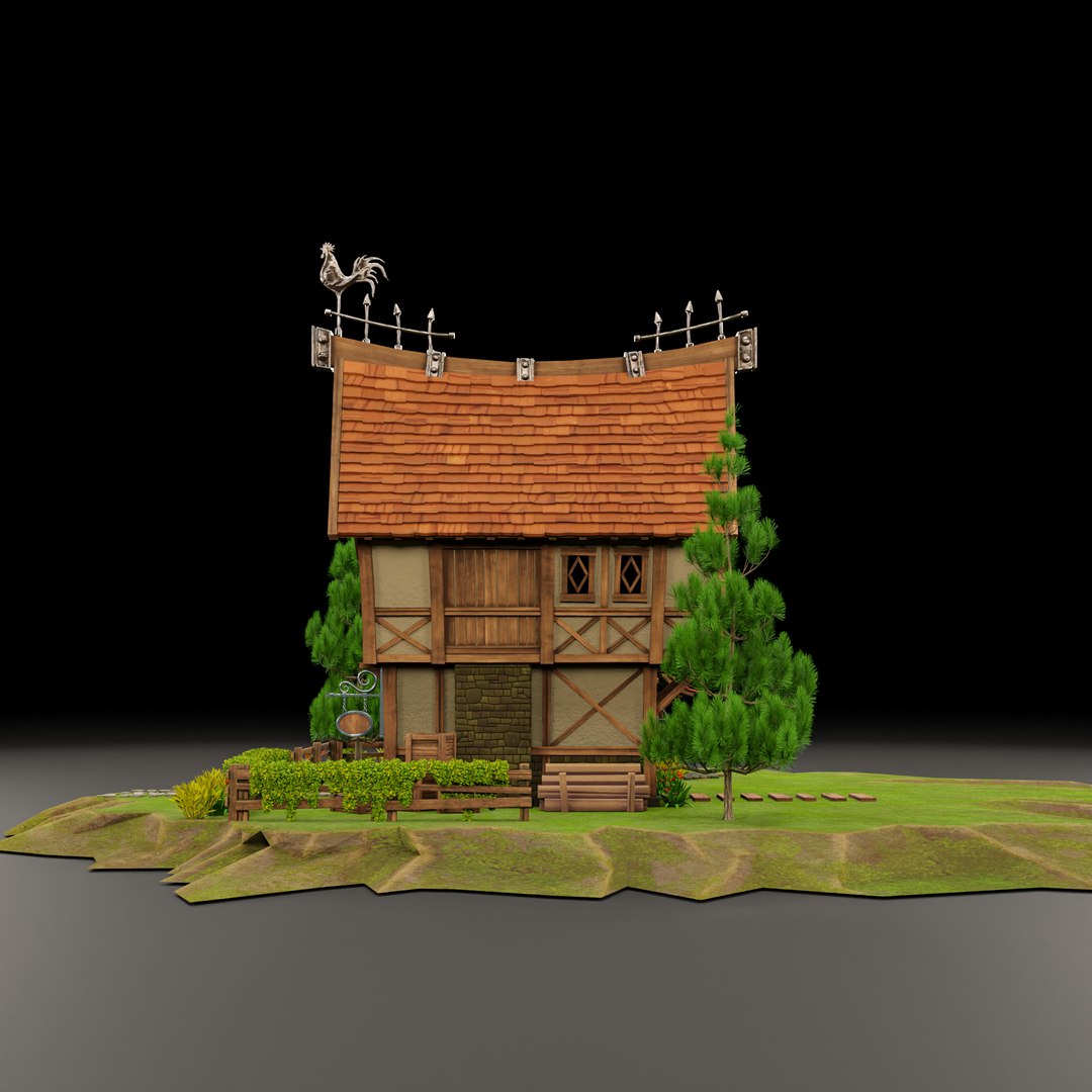 STYLIZED MEDIEVAL BUILDING 01 3D Model - TurboSquid 2145371