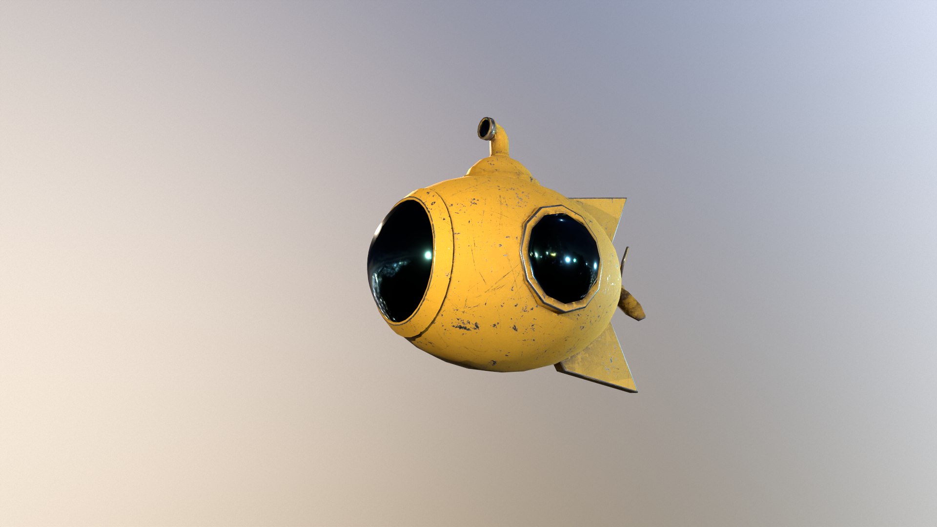 3D Yellow Stylized Submarine Toy PBR Asset Low-poly model - TurboSquid ...