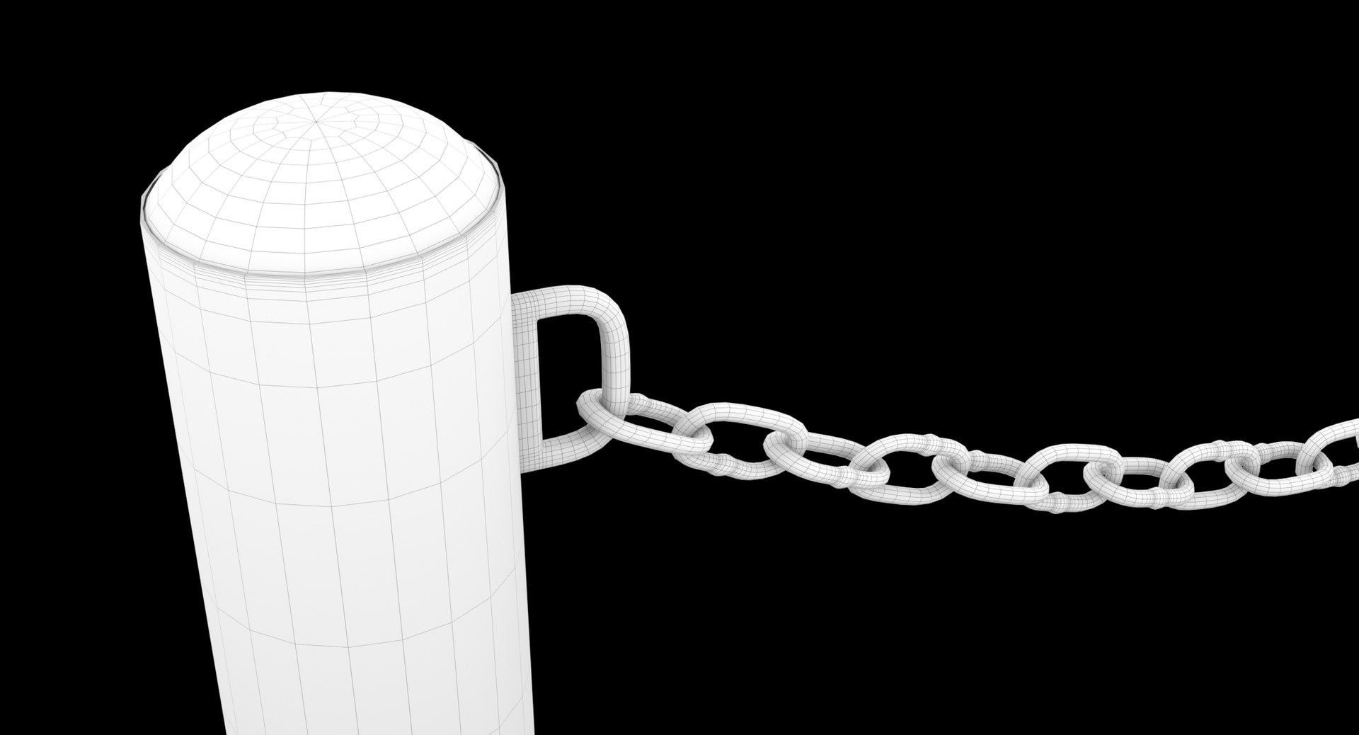 3D Bollards - Chained - TurboSquid 2092886