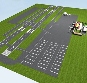 Airport Runway 3d Model