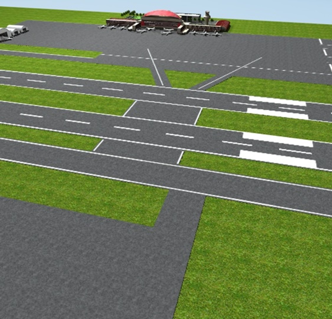 Airport Flughafen Runway 3d Model