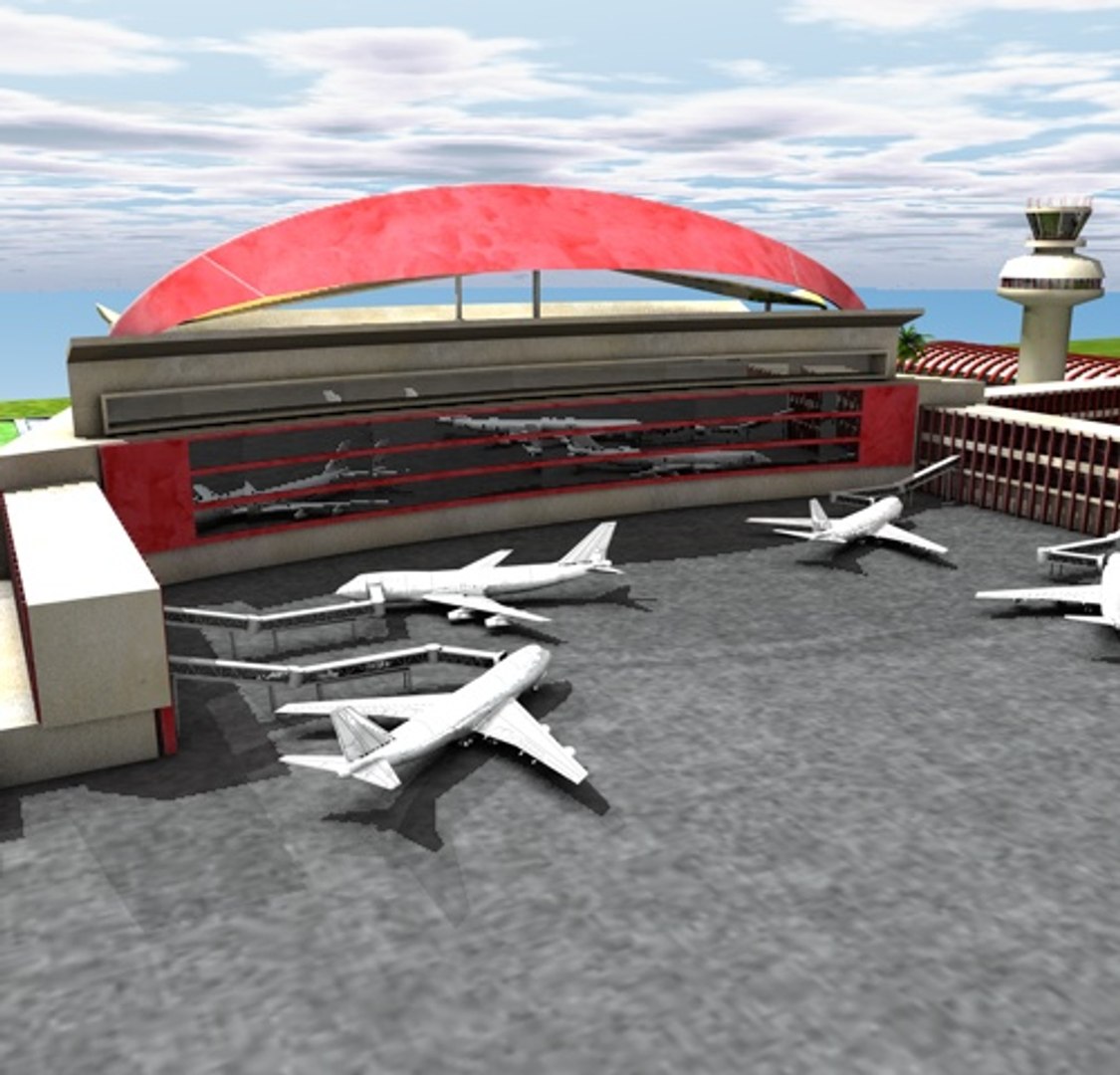 Airport Flughafen Runway 3d Model