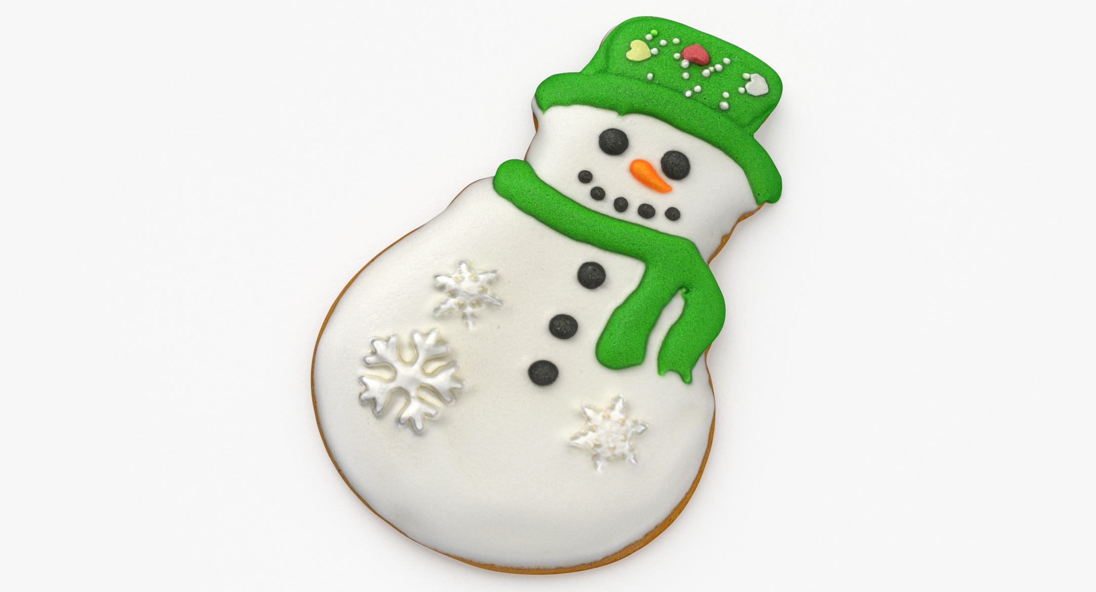 Snowman Gingerbread Cookie 01 3D model - TurboSquid 1997397