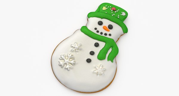 Snowman Gingerbread Cookie 01 3D model - TurboSquid 1997397