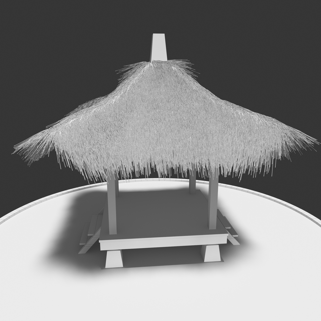 Gazebo 1 thatch 3D model - TurboSquid 1696207