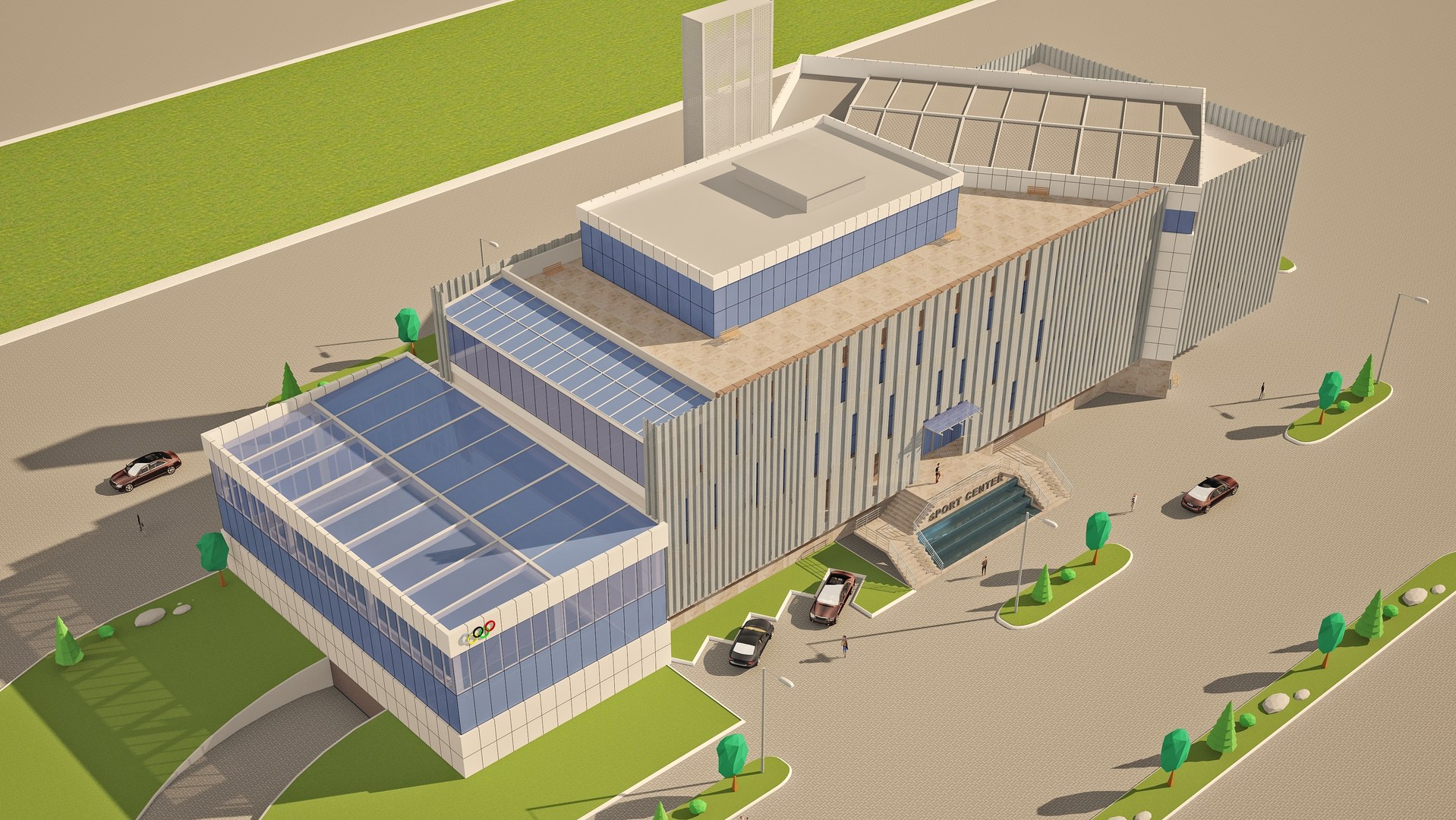 3D Sport Center Model - TurboSquid 1412635