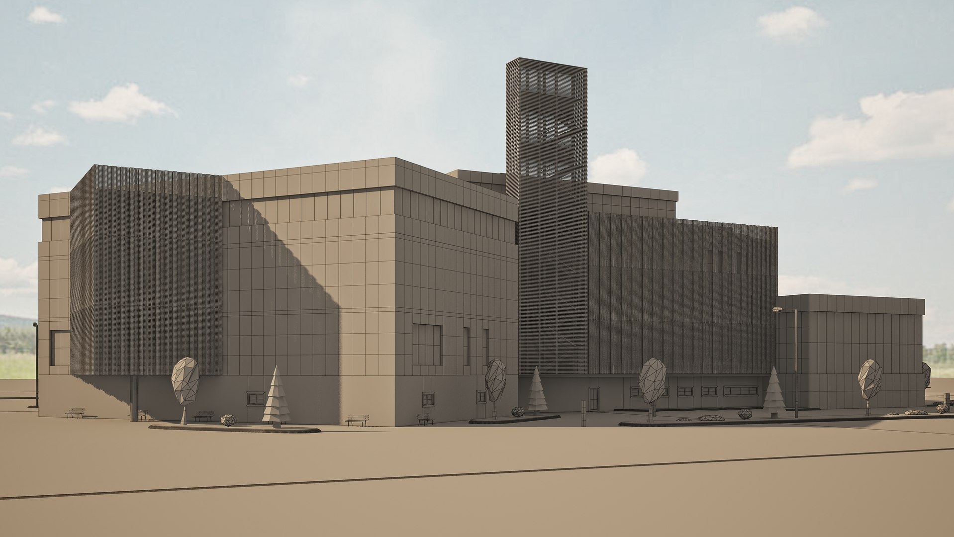 3D Sport Center Model - TurboSquid 1412635