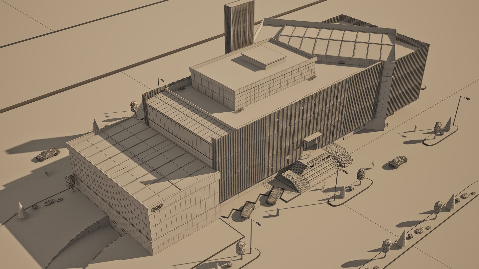 3D Sport Center Model - TurboSquid 1412635