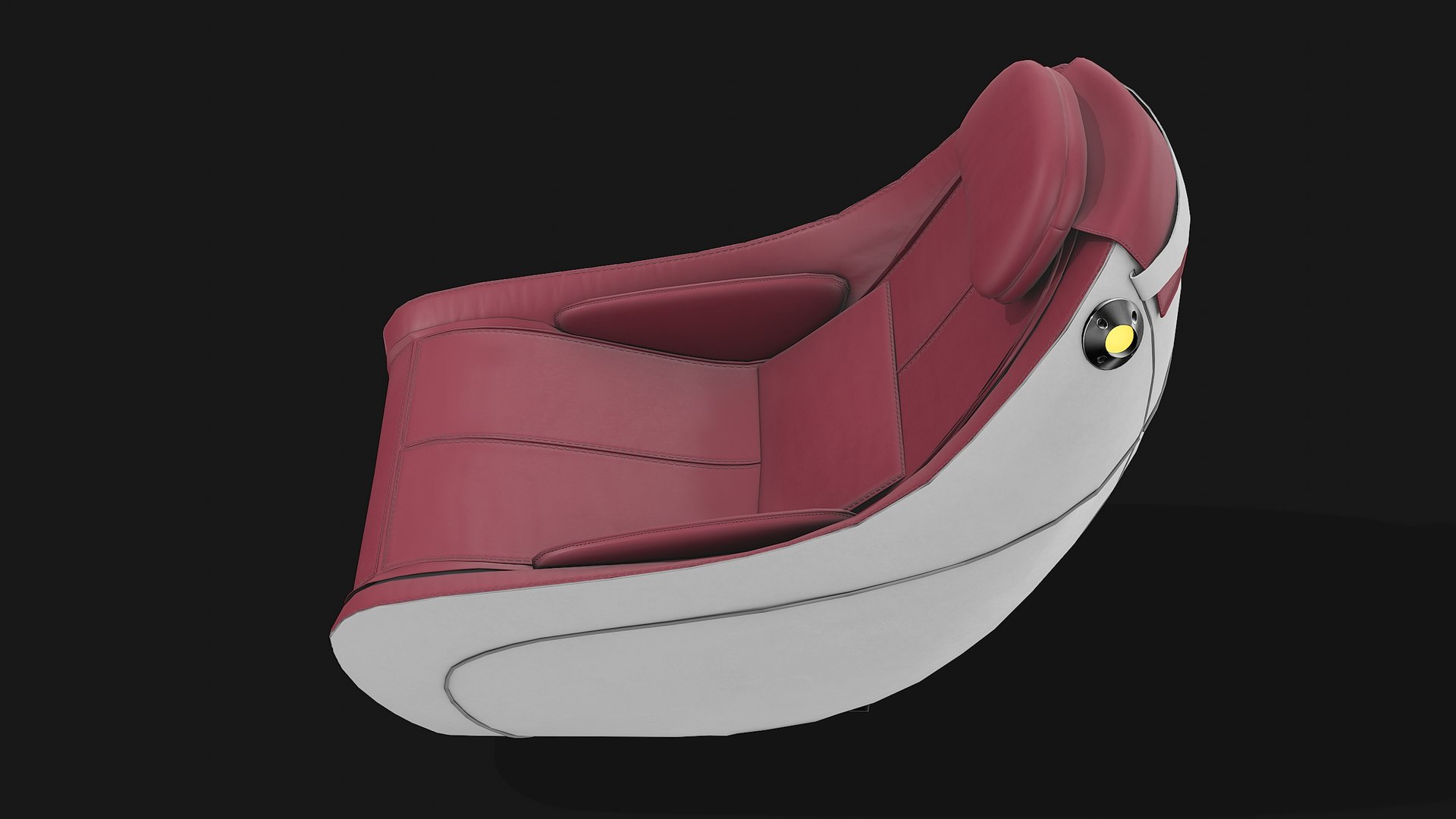 Synca CirC Compact Massage Chair - Burgundy 3D - TurboSquid 2254081