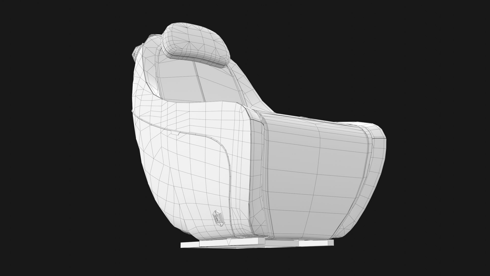 Synca CirC Compact Massage Chair - Burgundy 3D - TurboSquid 2254081