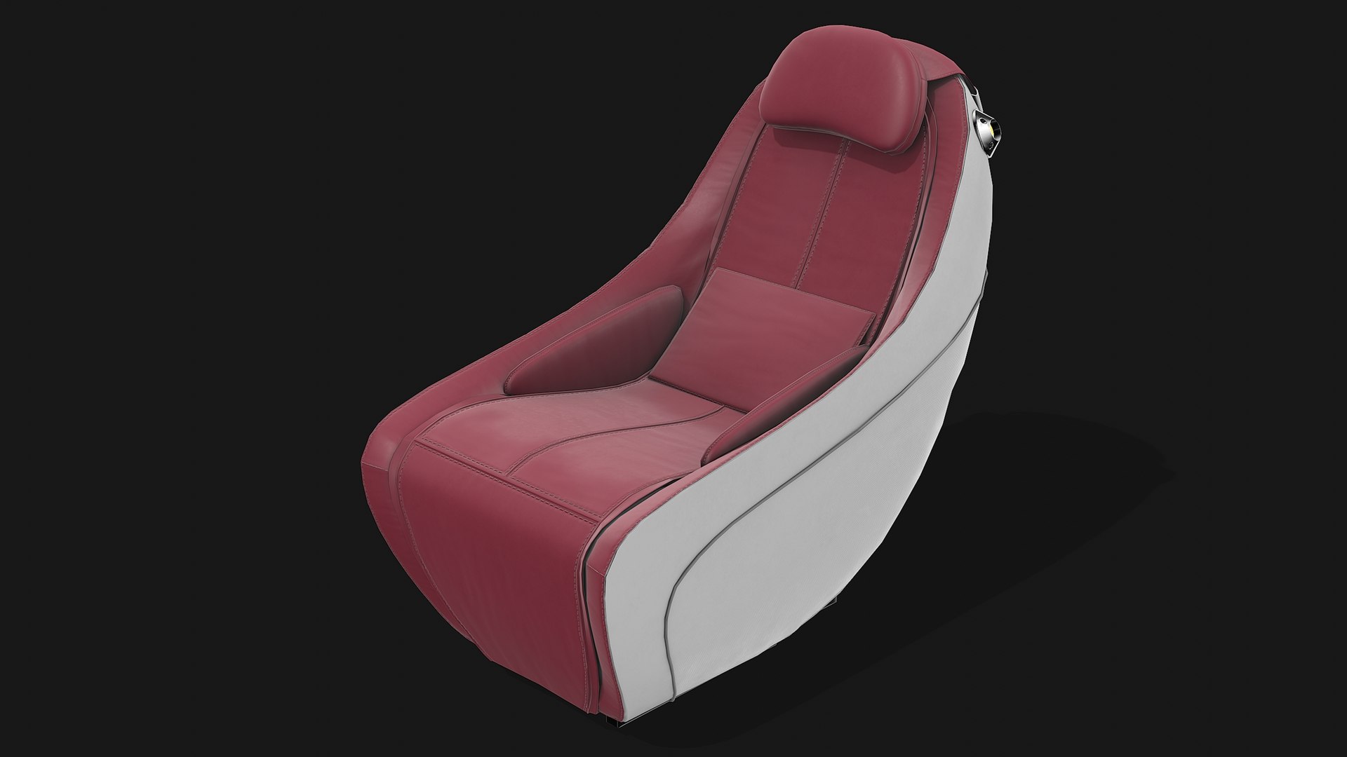 Synca CirC Compact Massage Chair - Burgundy 3D - TurboSquid 2254081