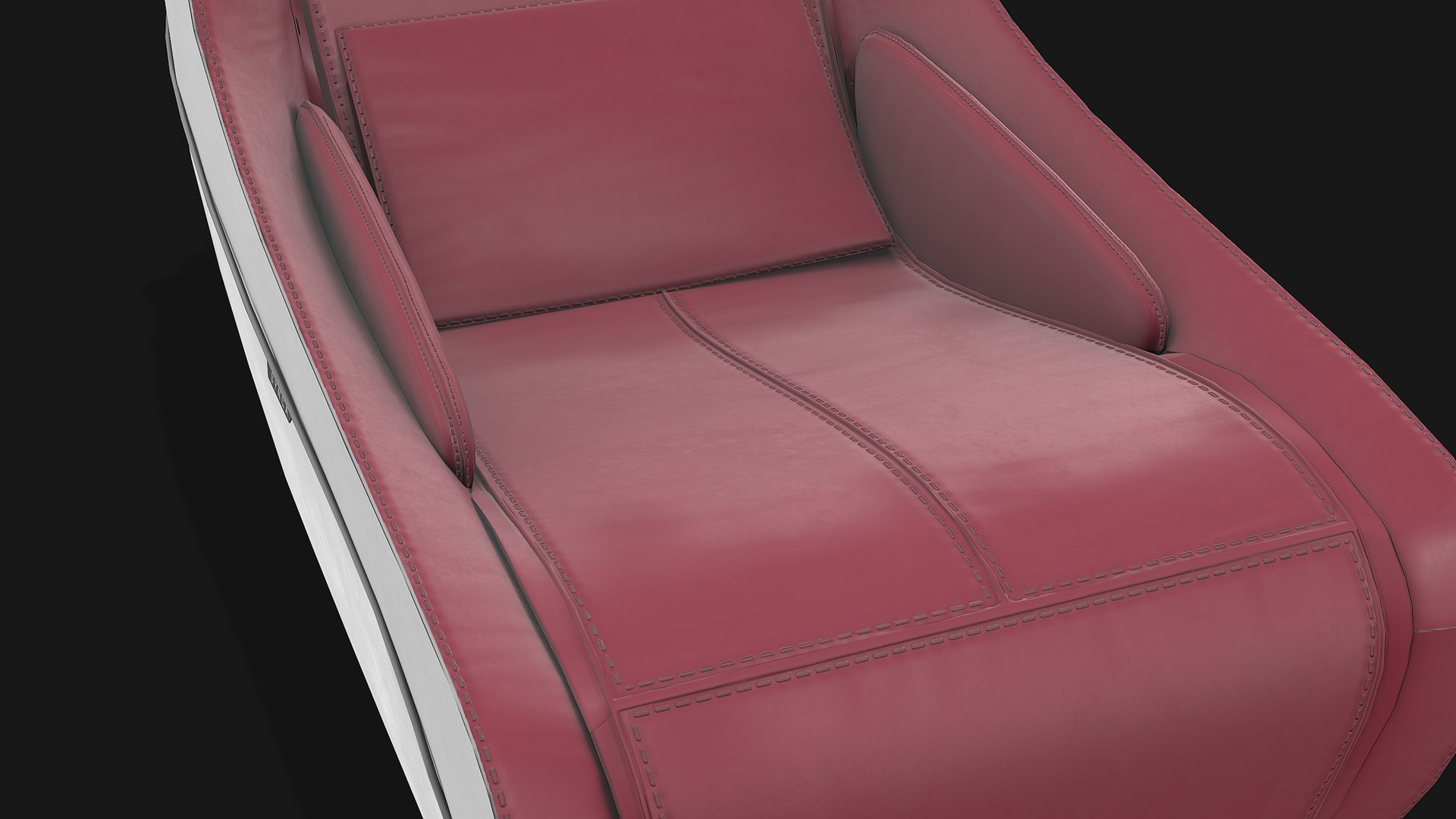 Synca CirC Compact Massage Chair - Burgundy 3D - TurboSquid 2254081