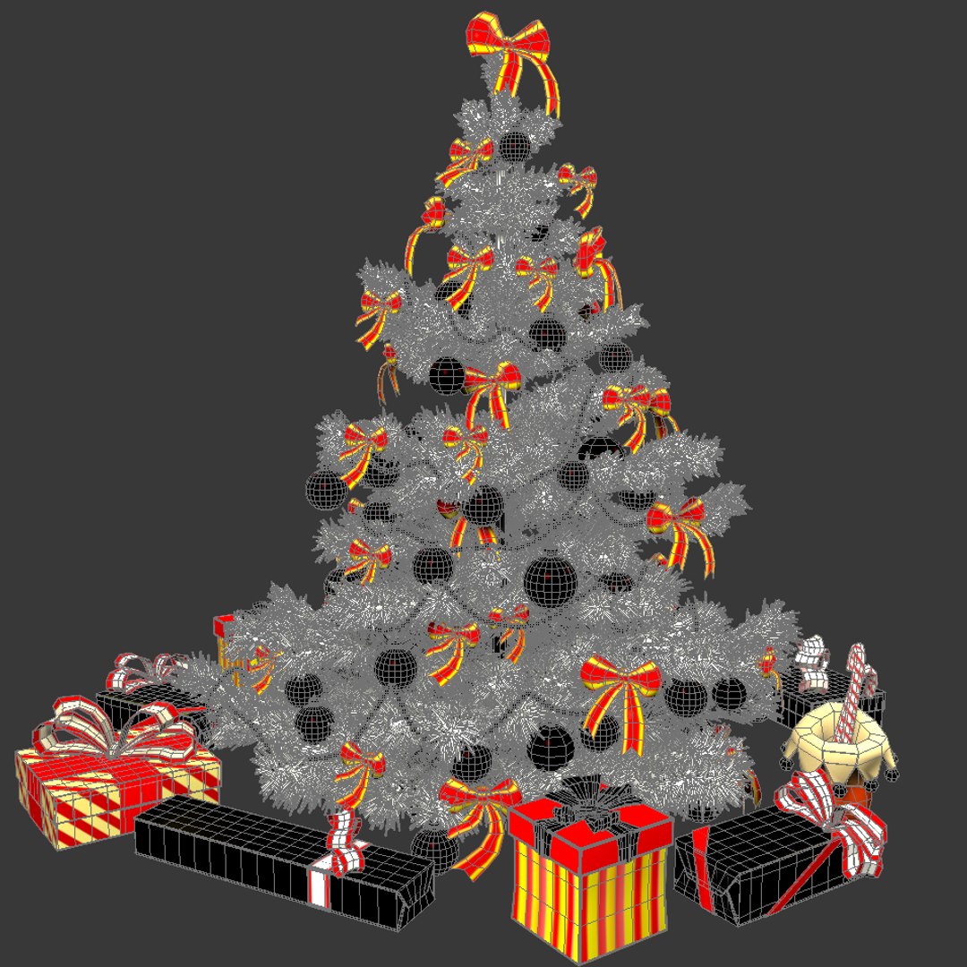 3d model christmas trees
