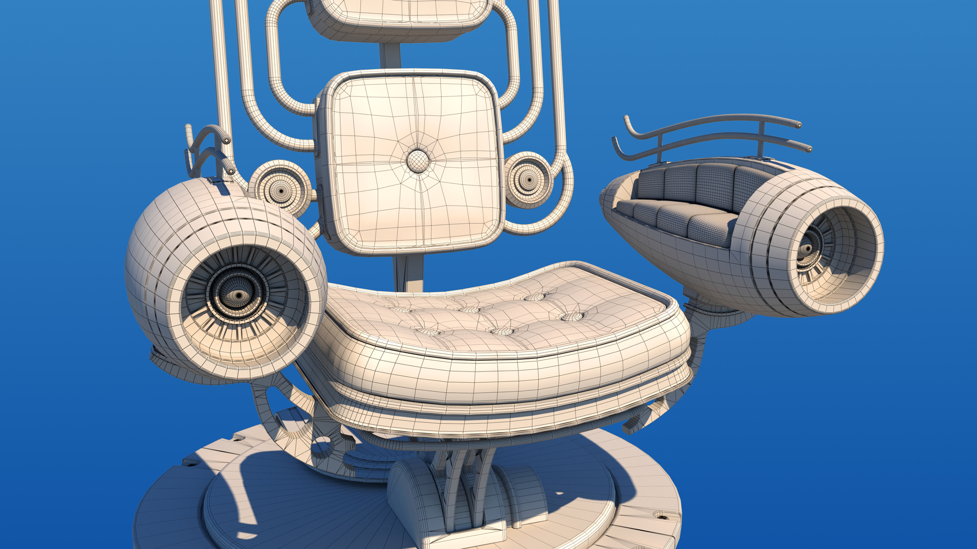 Dieselpunk throne model - TurboSquid 1567632