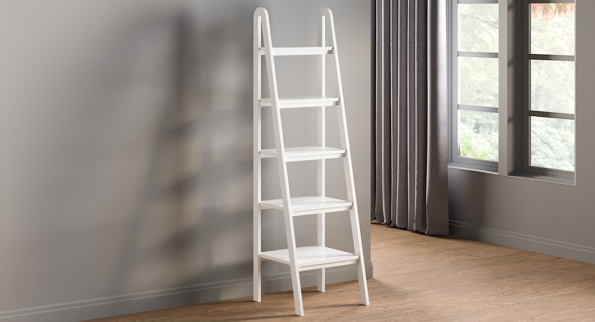 Realistic Jaycee Ladder Bookcase 3D - TurboSquid 1459411