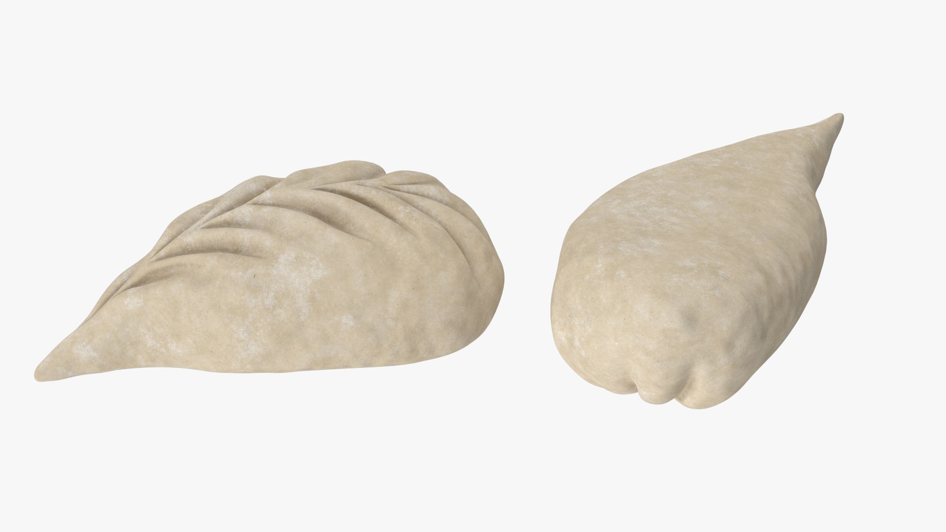3D Model Leaf Shaped Dumpling Raw - TurboSquid 2239800
