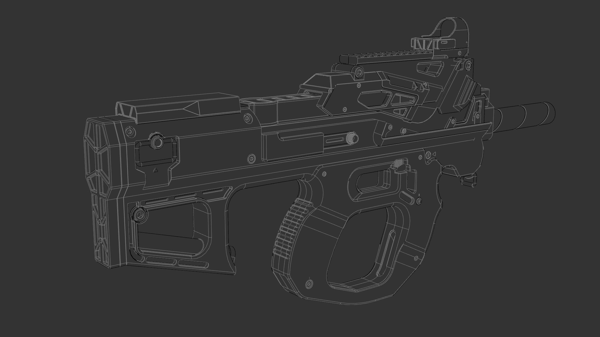 3D Futuristic Gun Weapon - TurboSquid 1423915