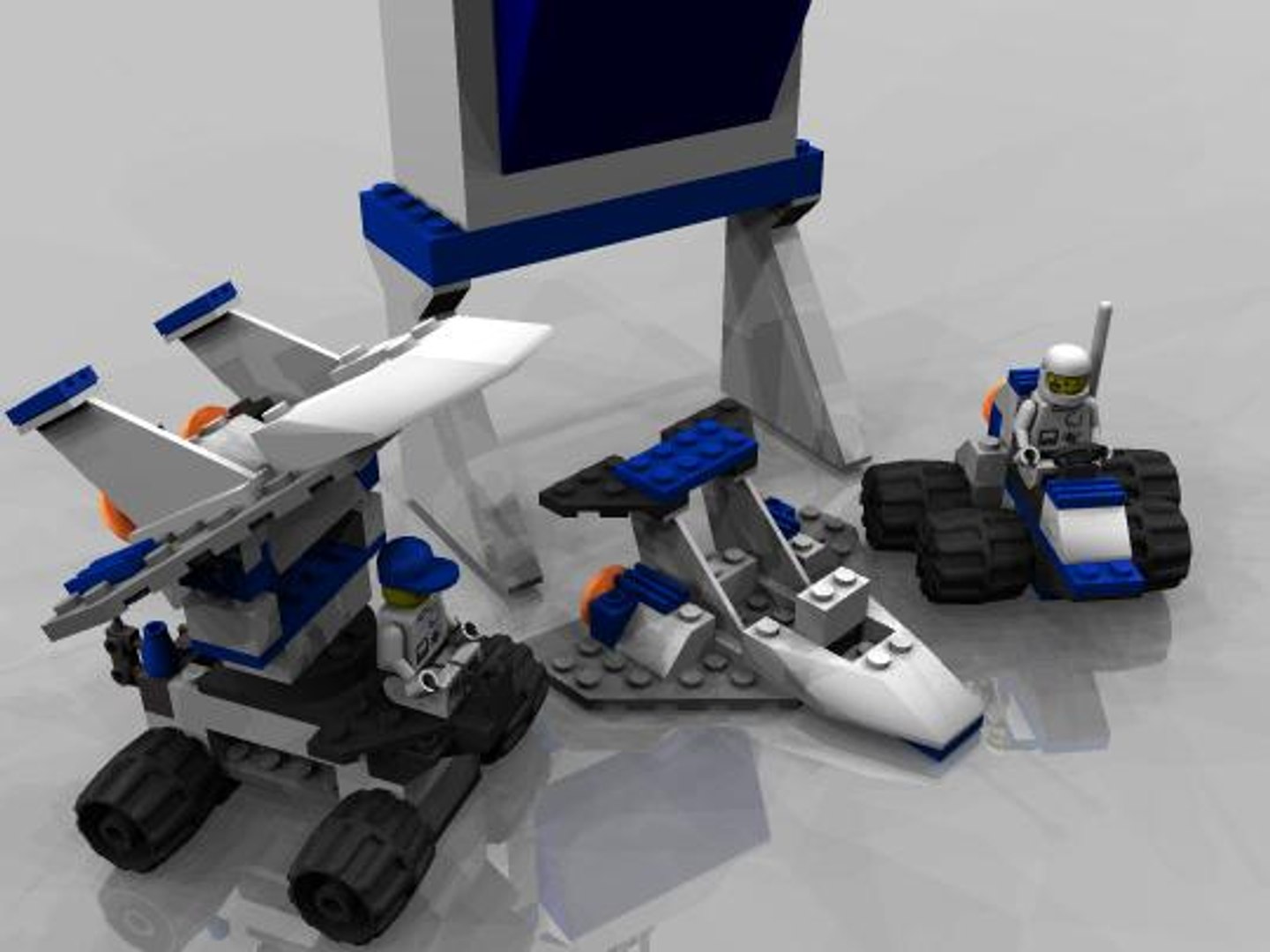 Lego Mission Control 3d Model