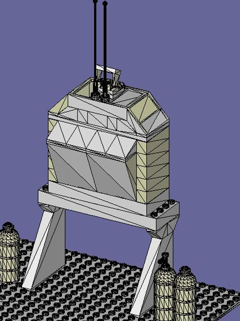 Lego Mission Control 3d Model