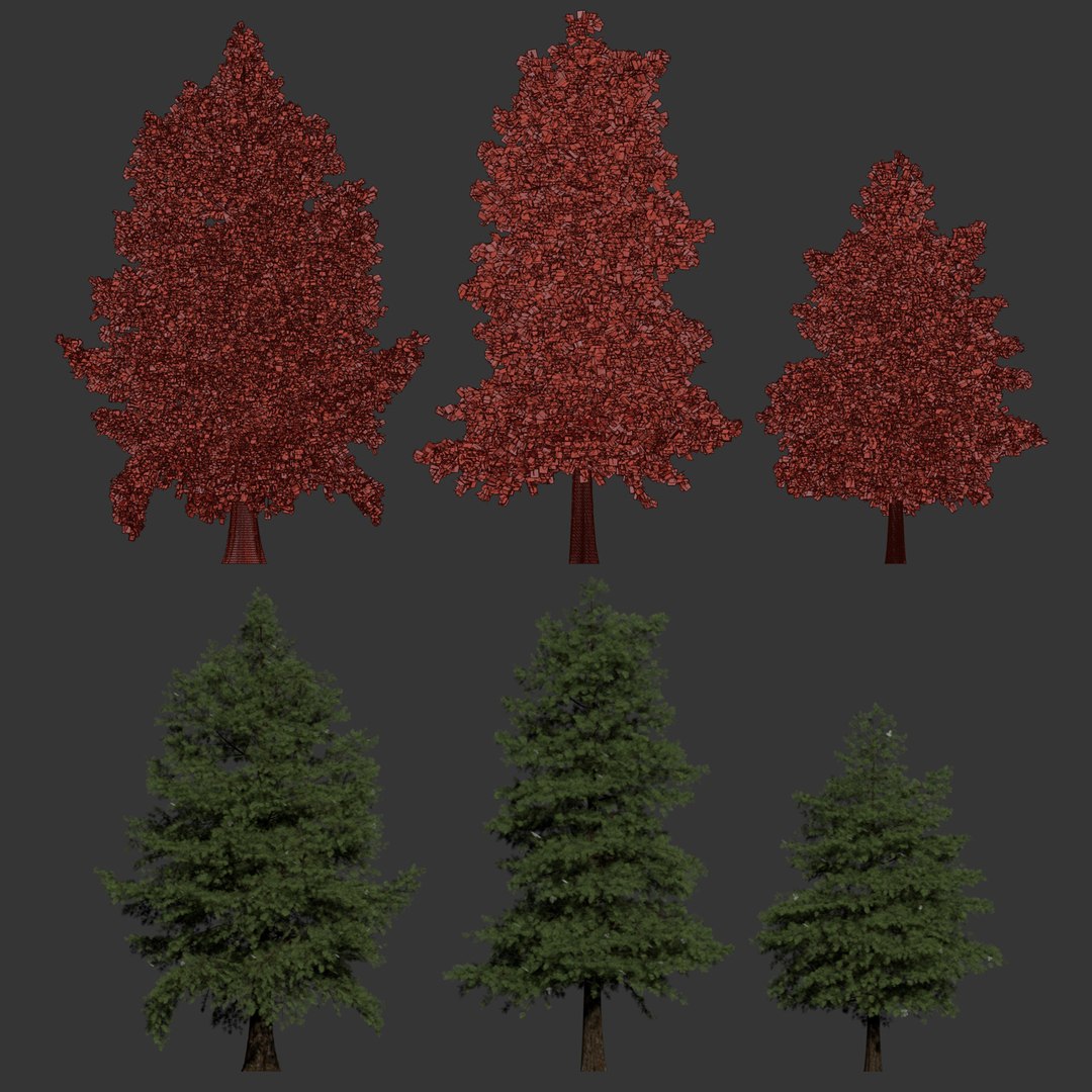 3D Model Conifer Trees Vol 78-3dmodel - TurboSquid 2233706