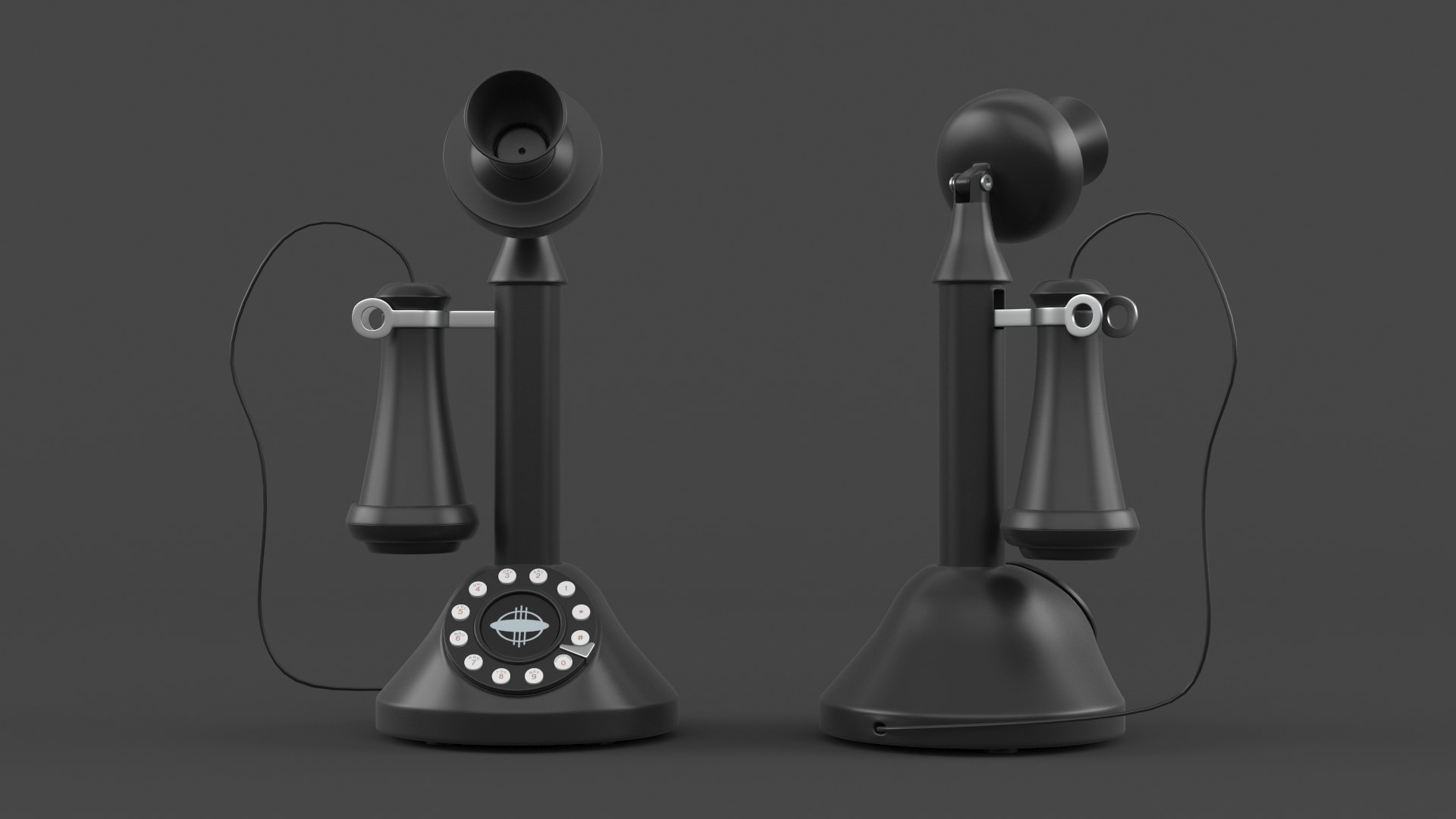Candlestick Phone 3D Model - TurboSquid 2217369