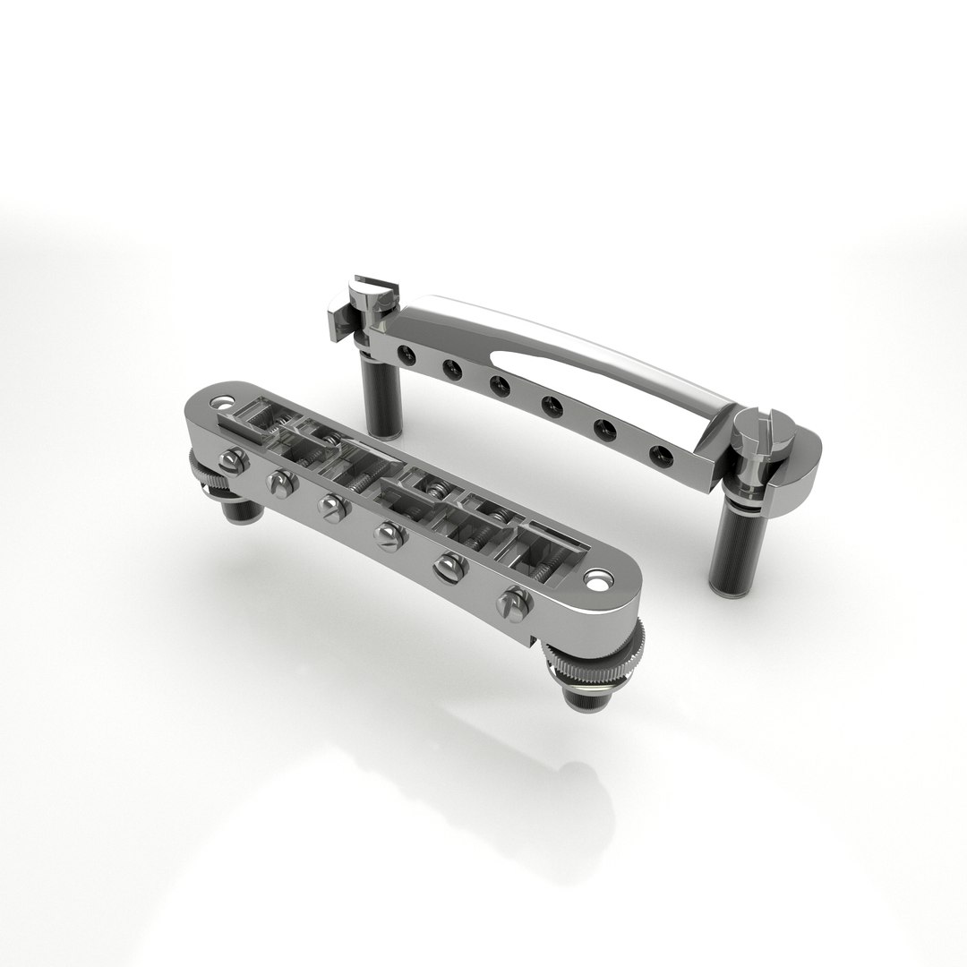 Tune O Matic Guitar Bridge Shaller 3D model - TurboSquid 2171999