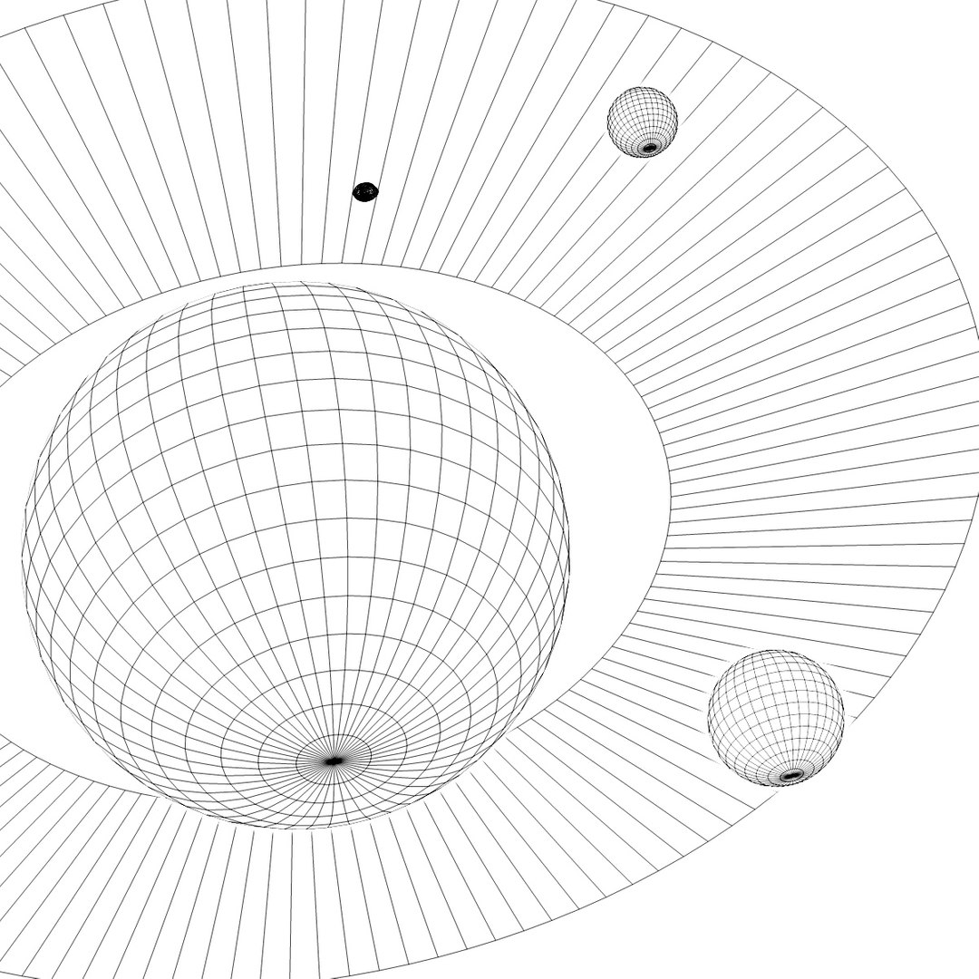 Fictional Alien Gas Planet 8k With Rings And Three Moons 3D Model ...