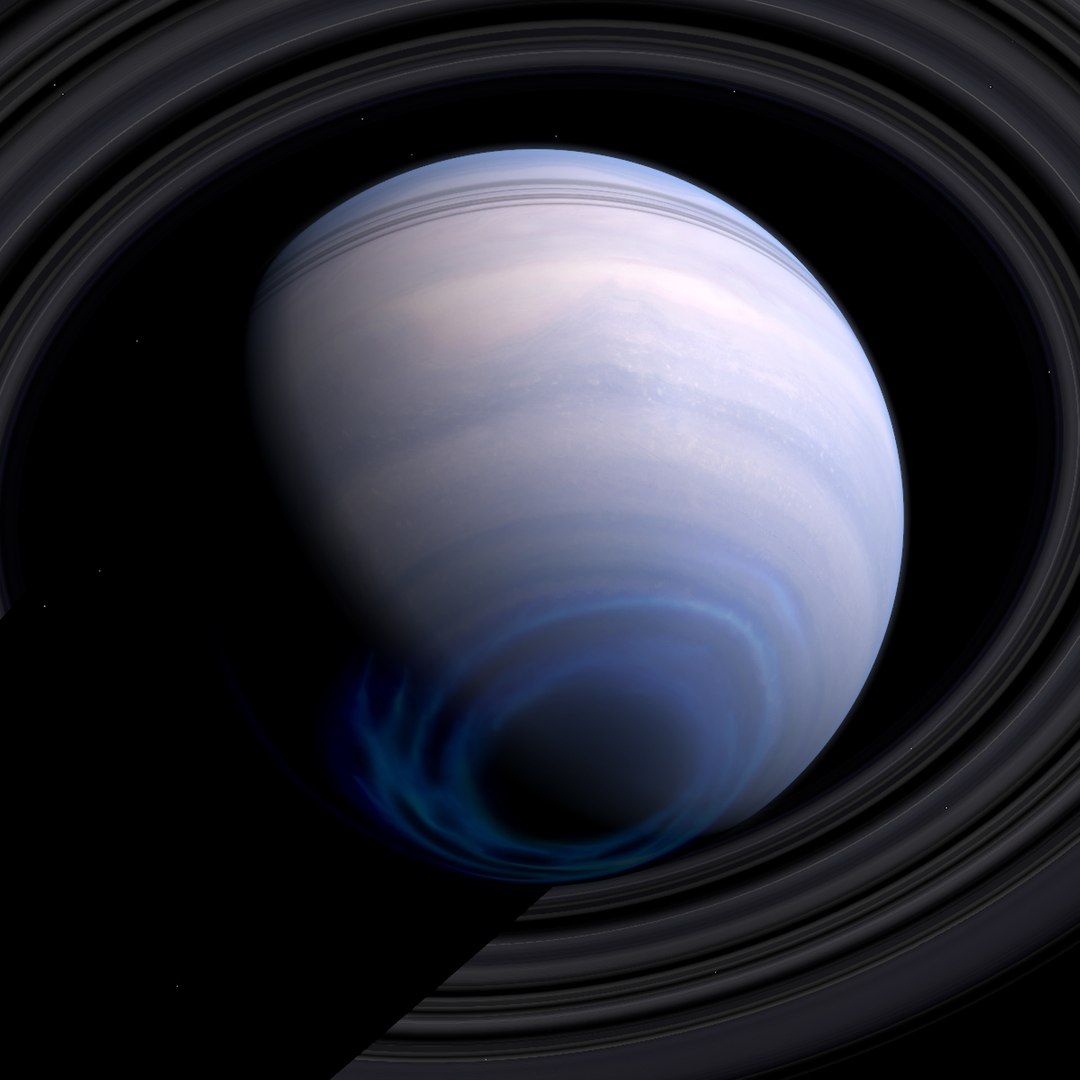Fictional Alien Gas Planet 8k With Rings And Three Moons 3D Model ...