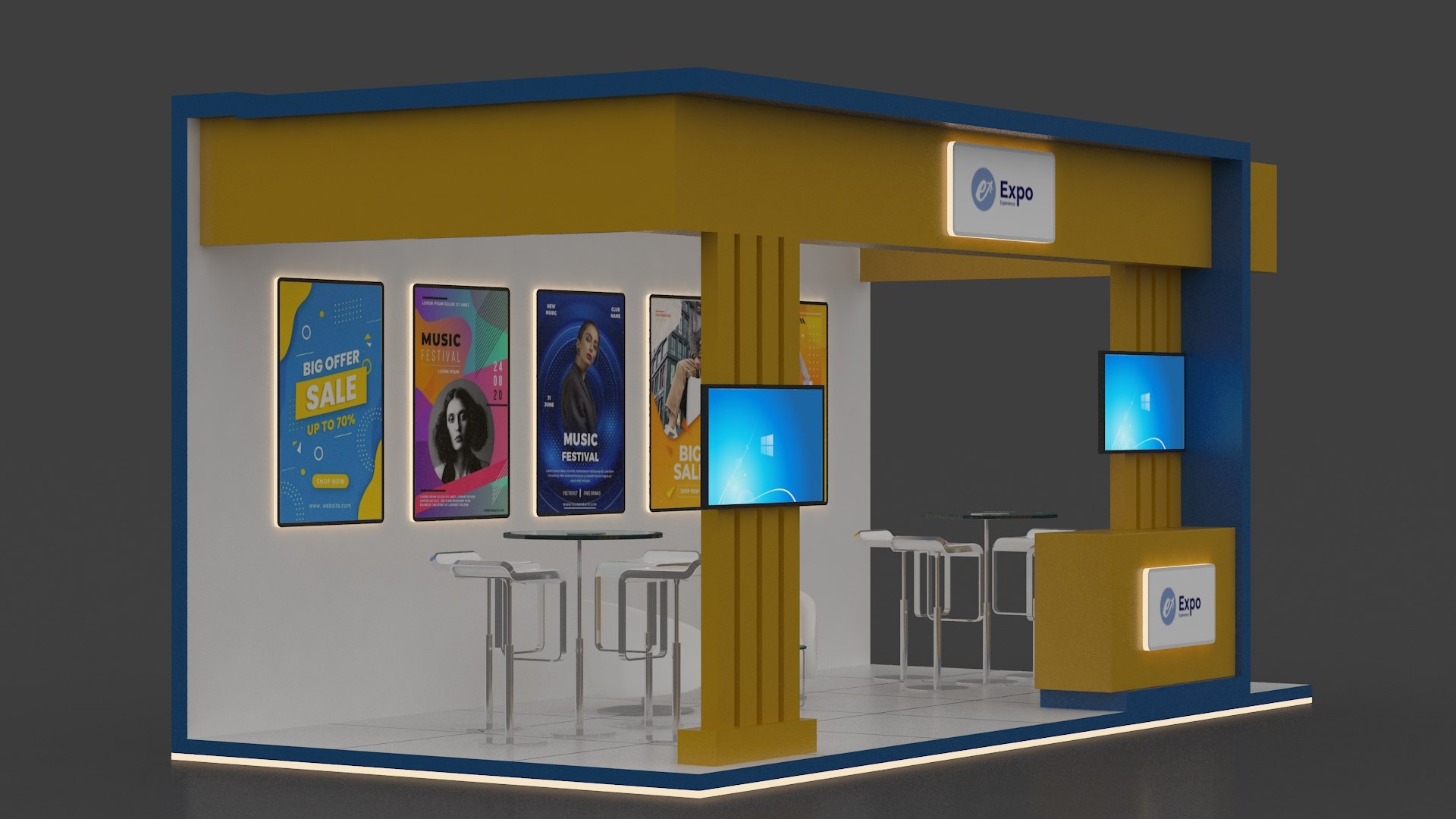6x3 Exhibition Booth Idea 3D Model - TurboSquid 2260518